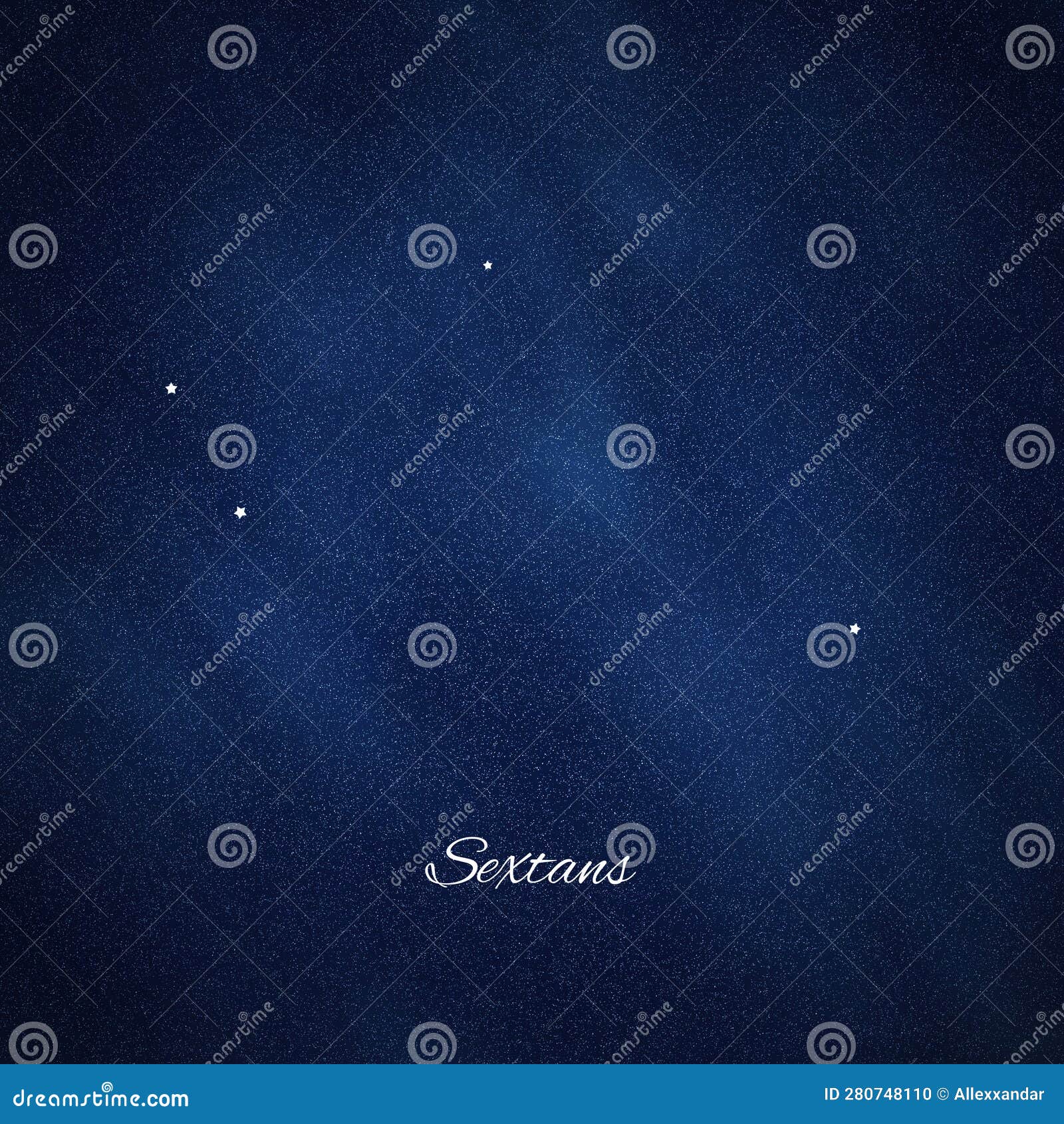 Sextans Constellation, Cluster of Stars, Sextant Constellation Stock ...