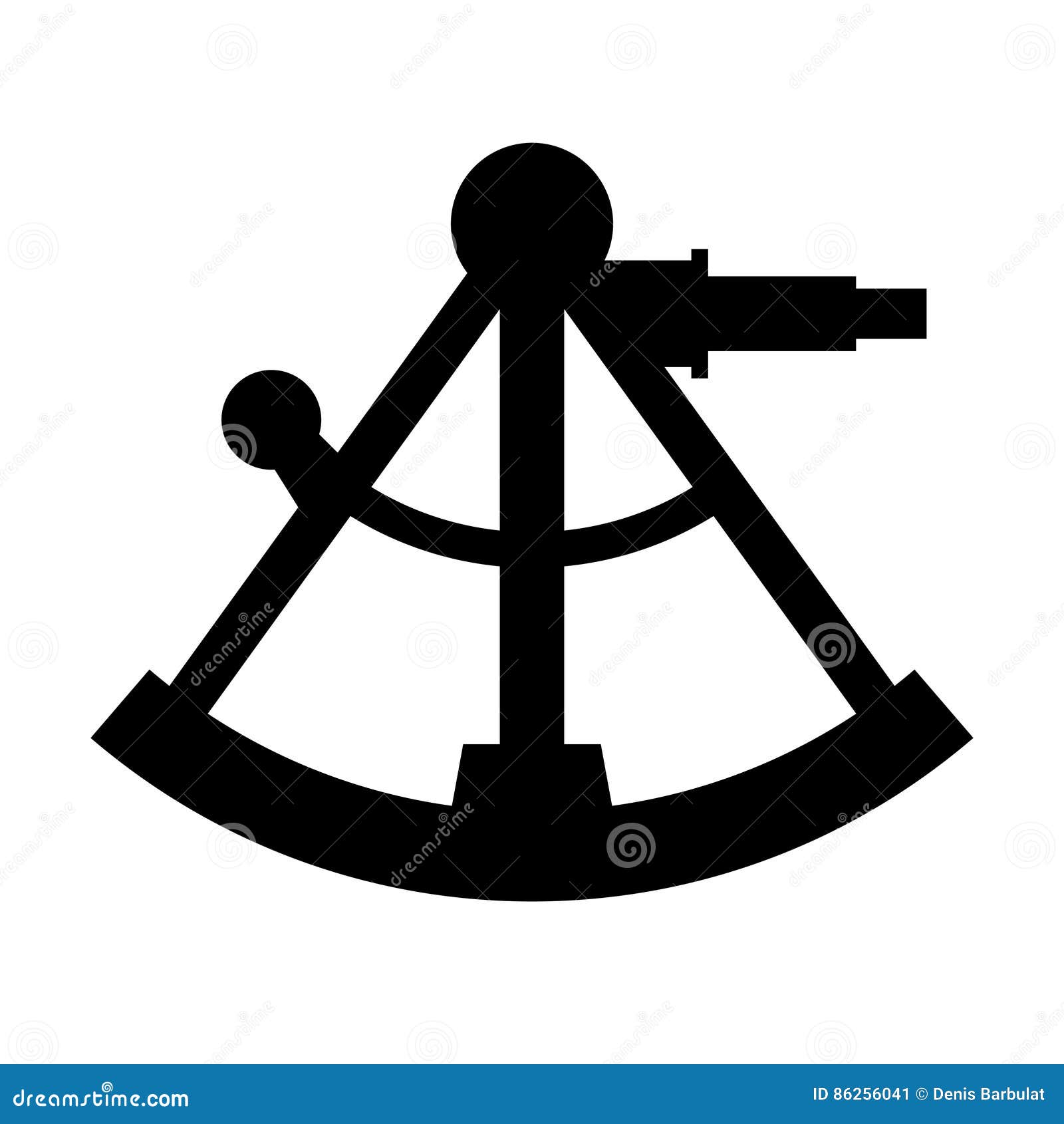 Sextant stock vector. Illustration of astronomy, isolated - 86256041