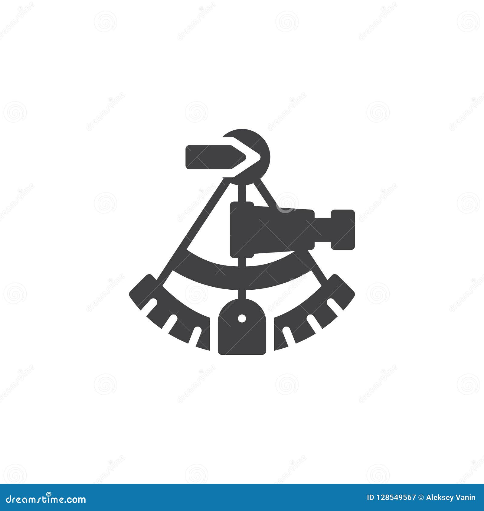 Sextant vector icon stock vector. Illustration of pictogram - 128549567