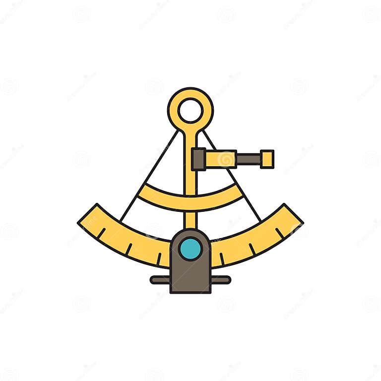 Sextant Vector Icon Symbol Isolated on White Background Stock Vector ...