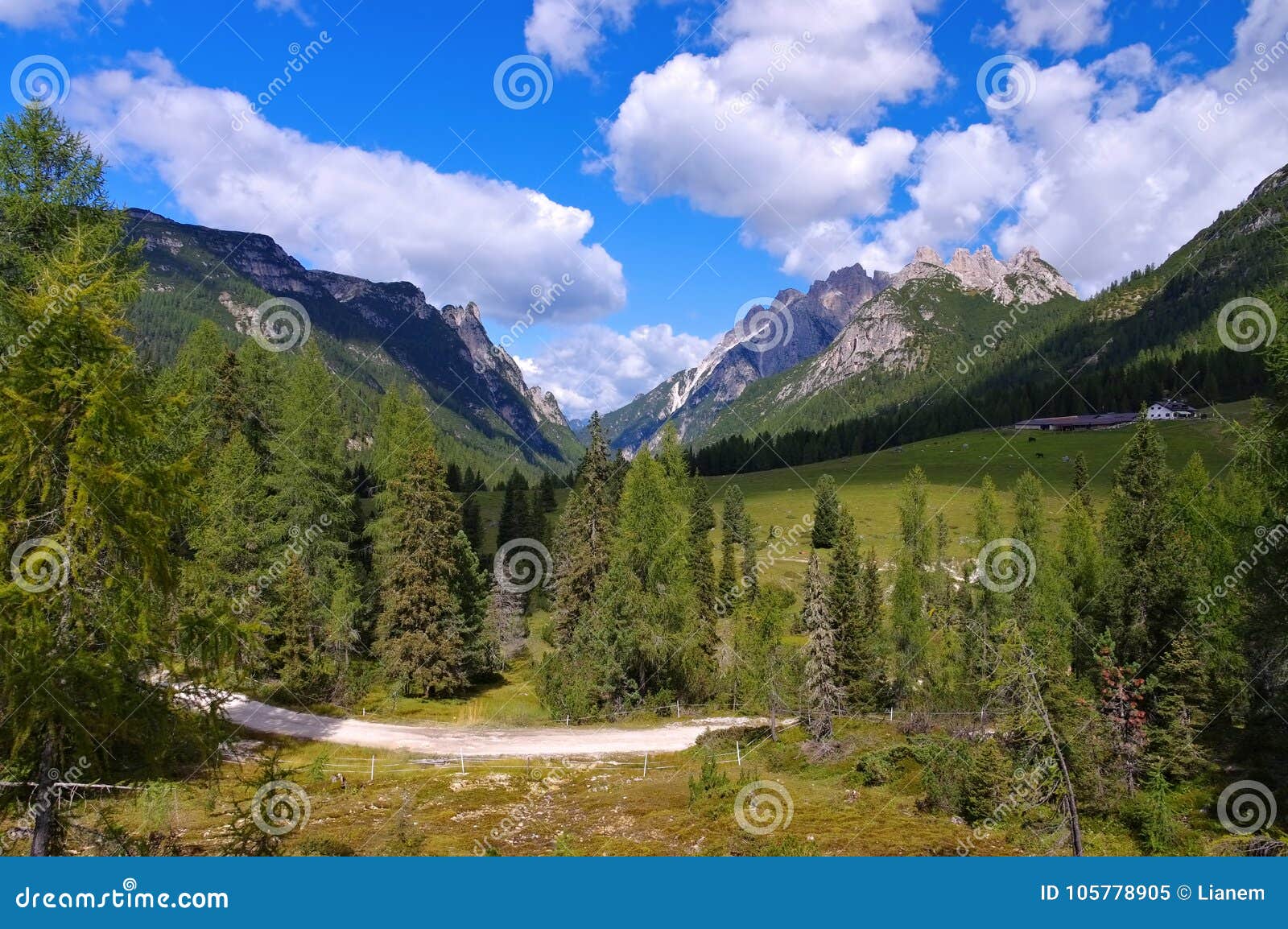 Sexten Dolomites in Italy stock image. Image of dolomite - 105778905
