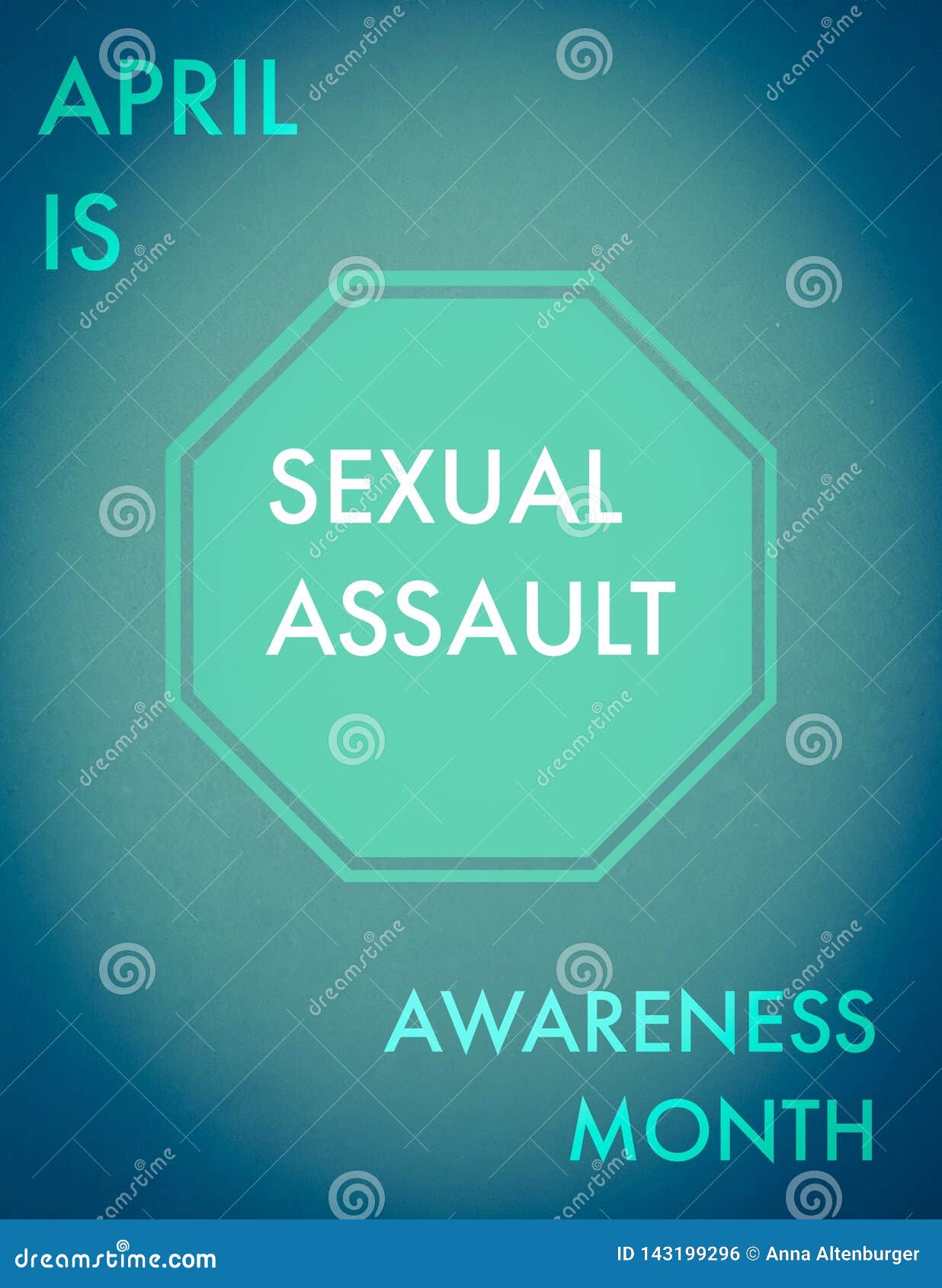 Sexual Assault Awareness Month Stock Illustration - Illustration of ...