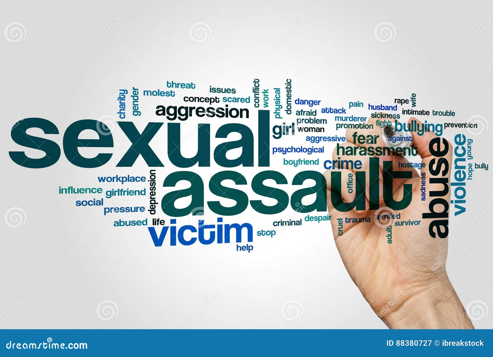 Sexual assault word cloud stock image. Image of help - 88380727