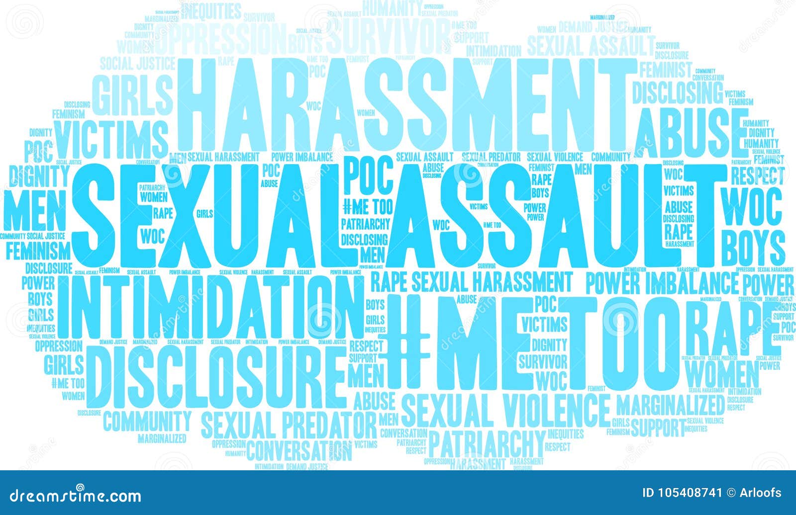Sexual Assault Word Cloud stock vector. Illustration of feminist ...