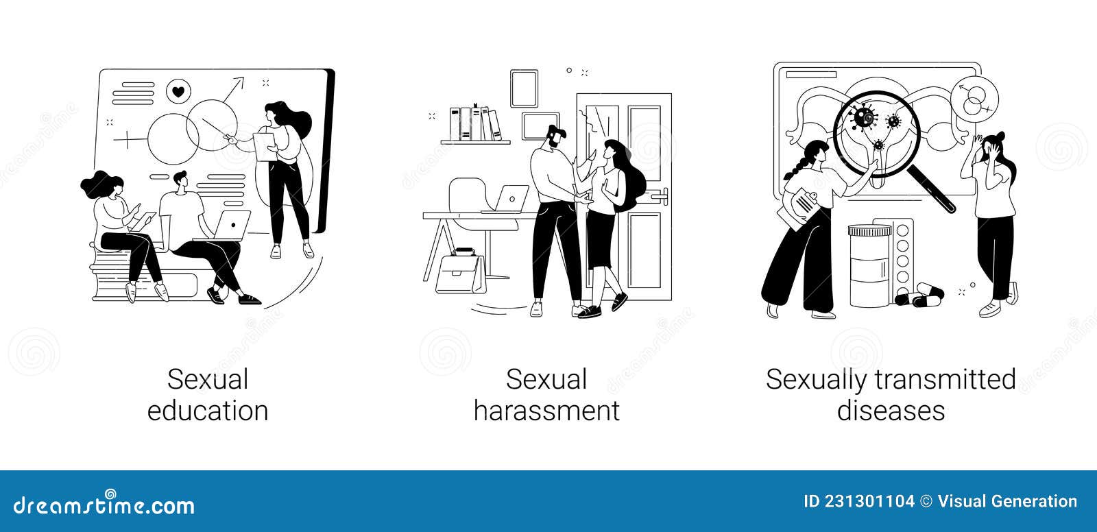 Sexual Behavior Abstract Concept Vector Illustrations Stock Vector