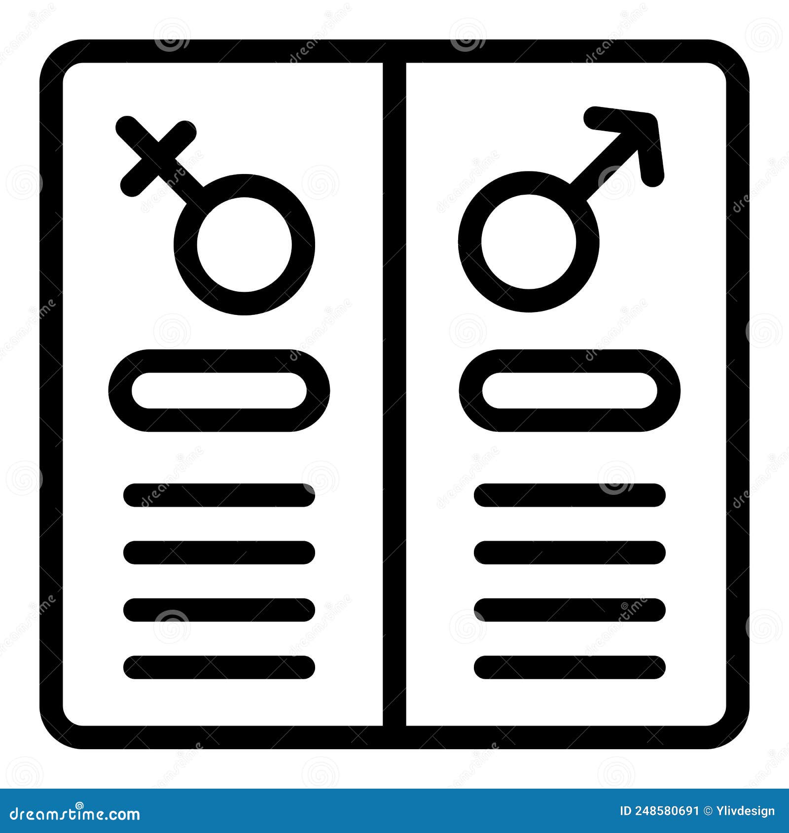 Sexual Brochure Icon Outline Vector Sex Education Stock Vector