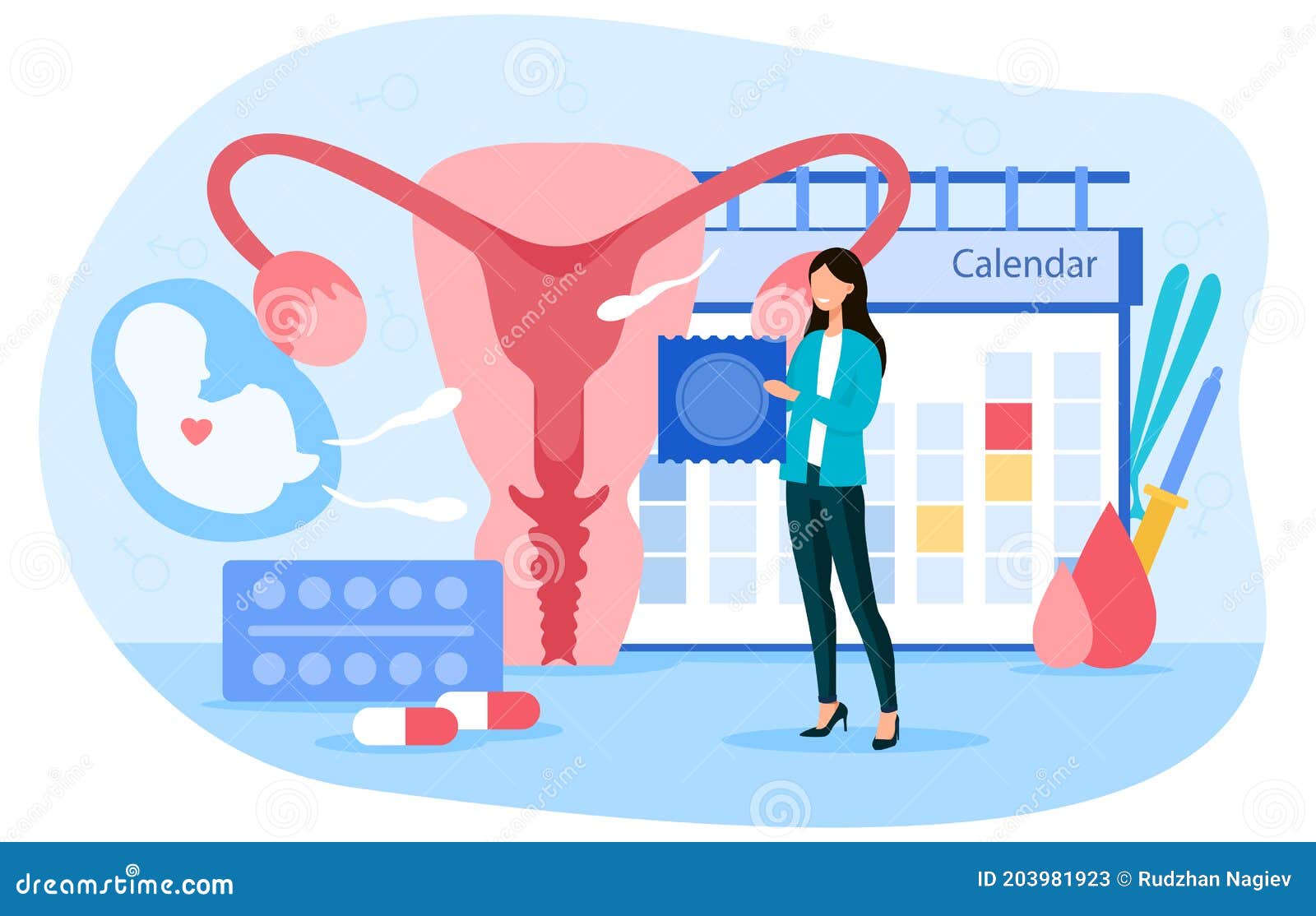 Sexual Education Concept Stock Vector Illustration Of Biology 203981923