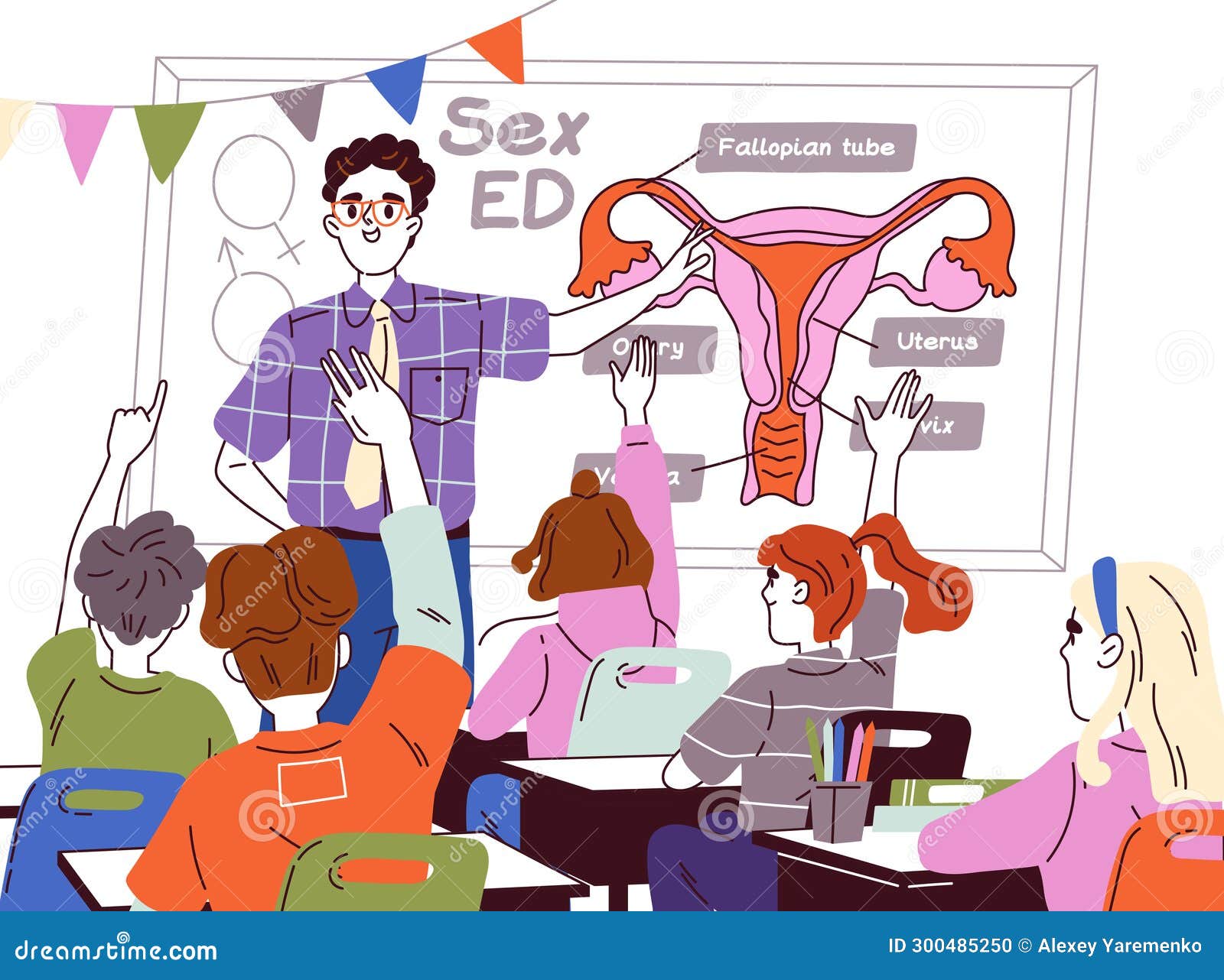 Sexual Education Vector Concept Stock Vector Illustration Of Girl