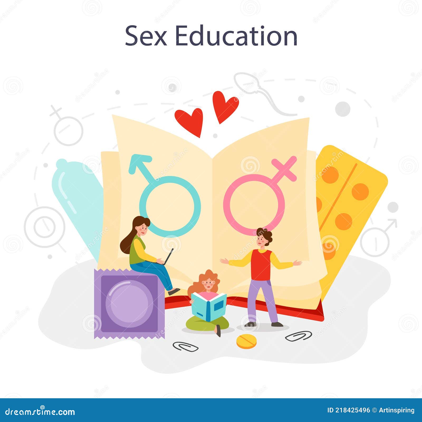 Sexual Education Concept Sexual Health Lesson For Young People Stock