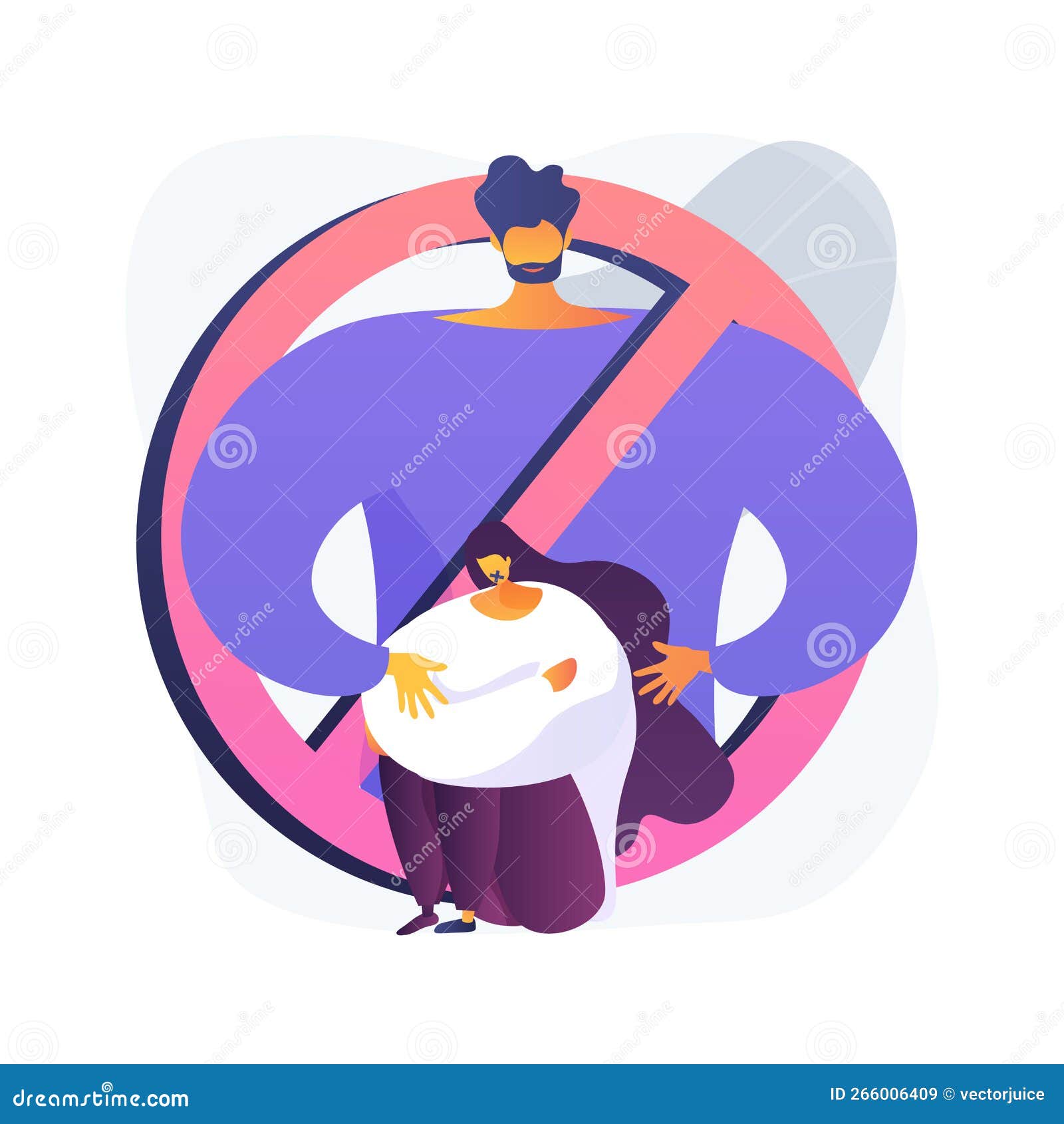 Sexual Harassment Abstract Concept Vector Illustration Stock Vector