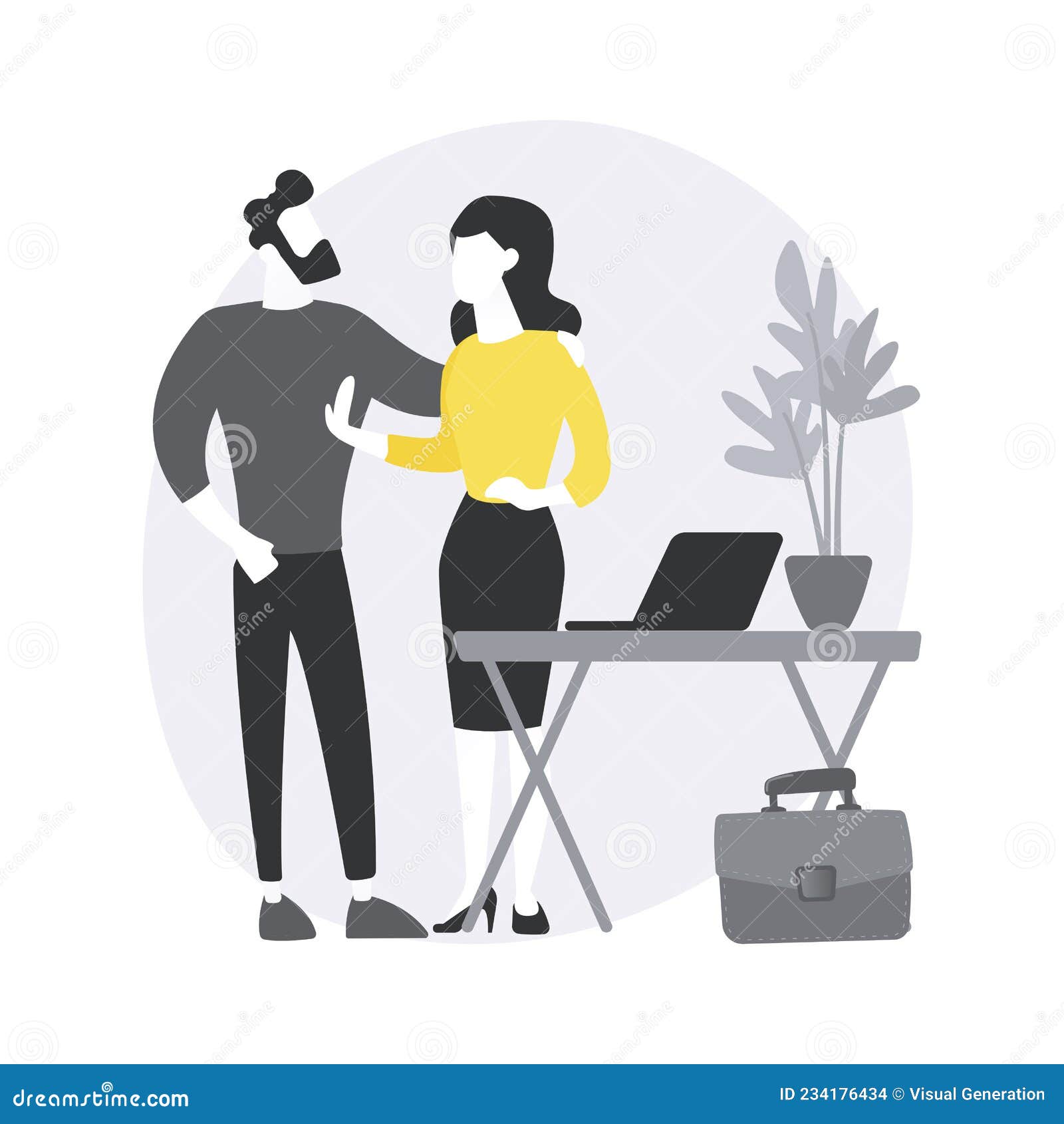 Sexual Harassment Abstract Concept Vector Illustration Stock Vector