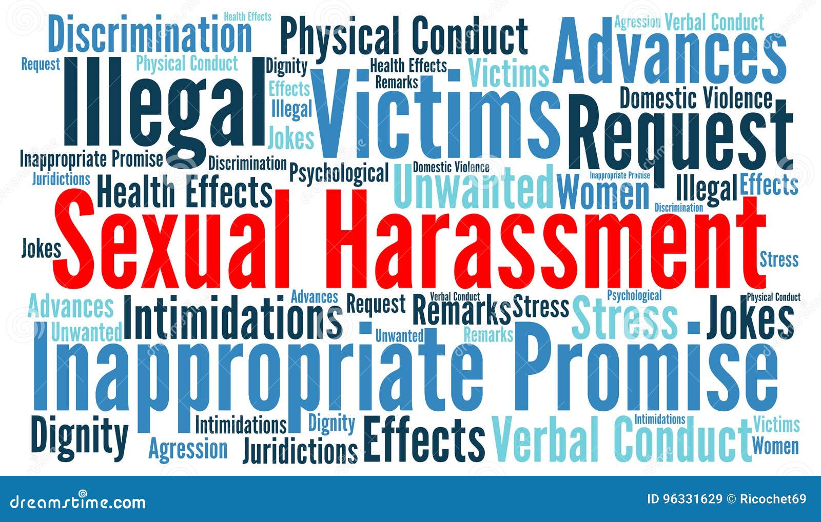 Sexual Harassment Word Cloud Stock Illustration - Illustration of ...