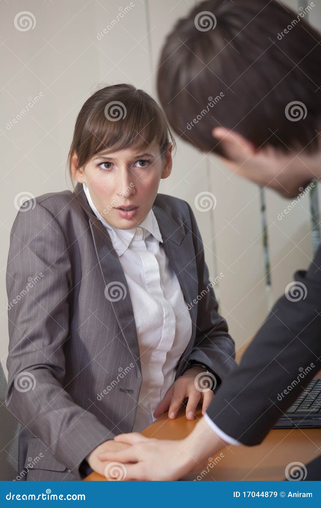Sexual Harassment in the Workplace Stock Image - Image of working ...