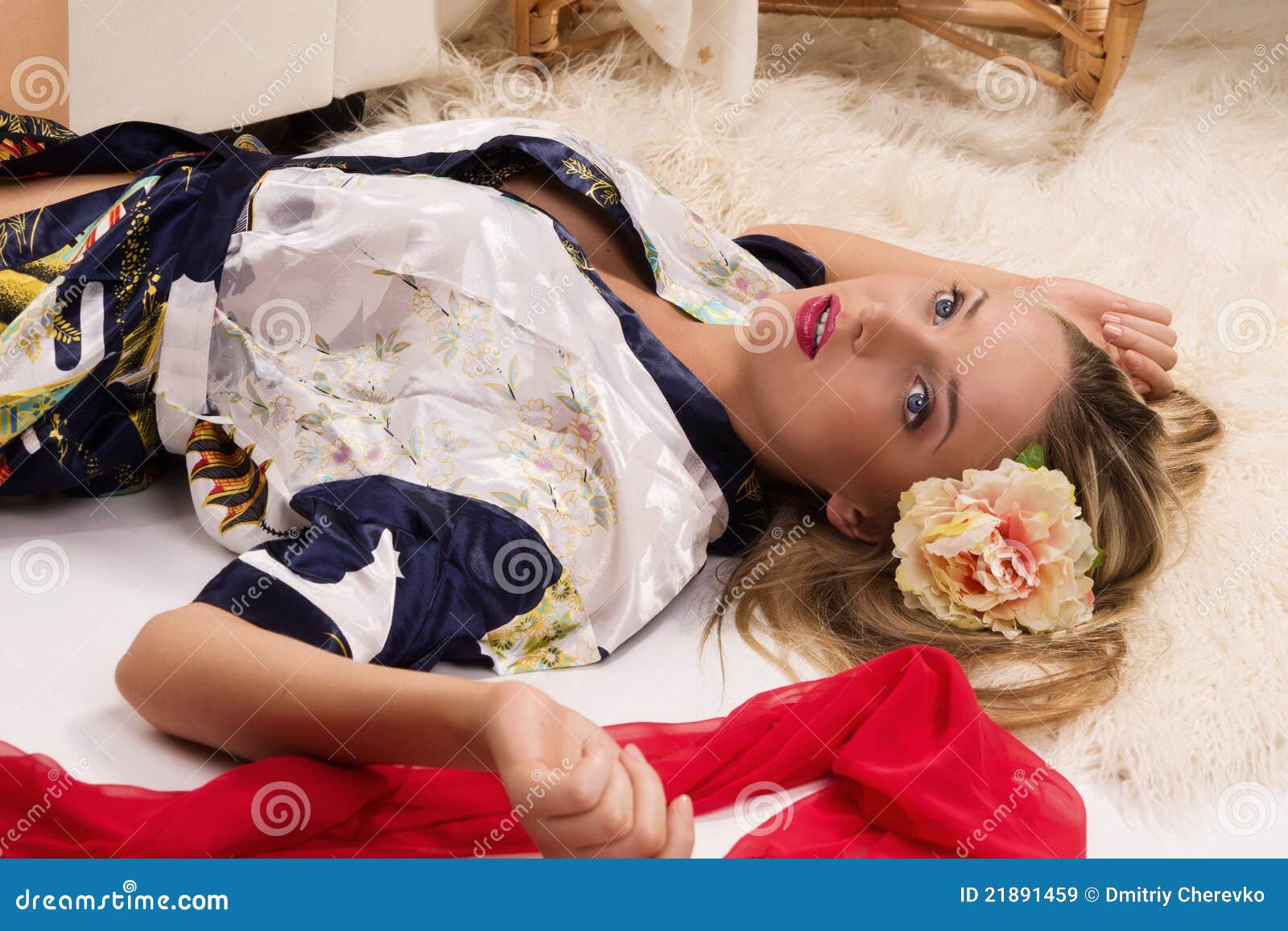Sexual Pretty Girl Lying on the Floor Stock Image - Image of boudoir ...