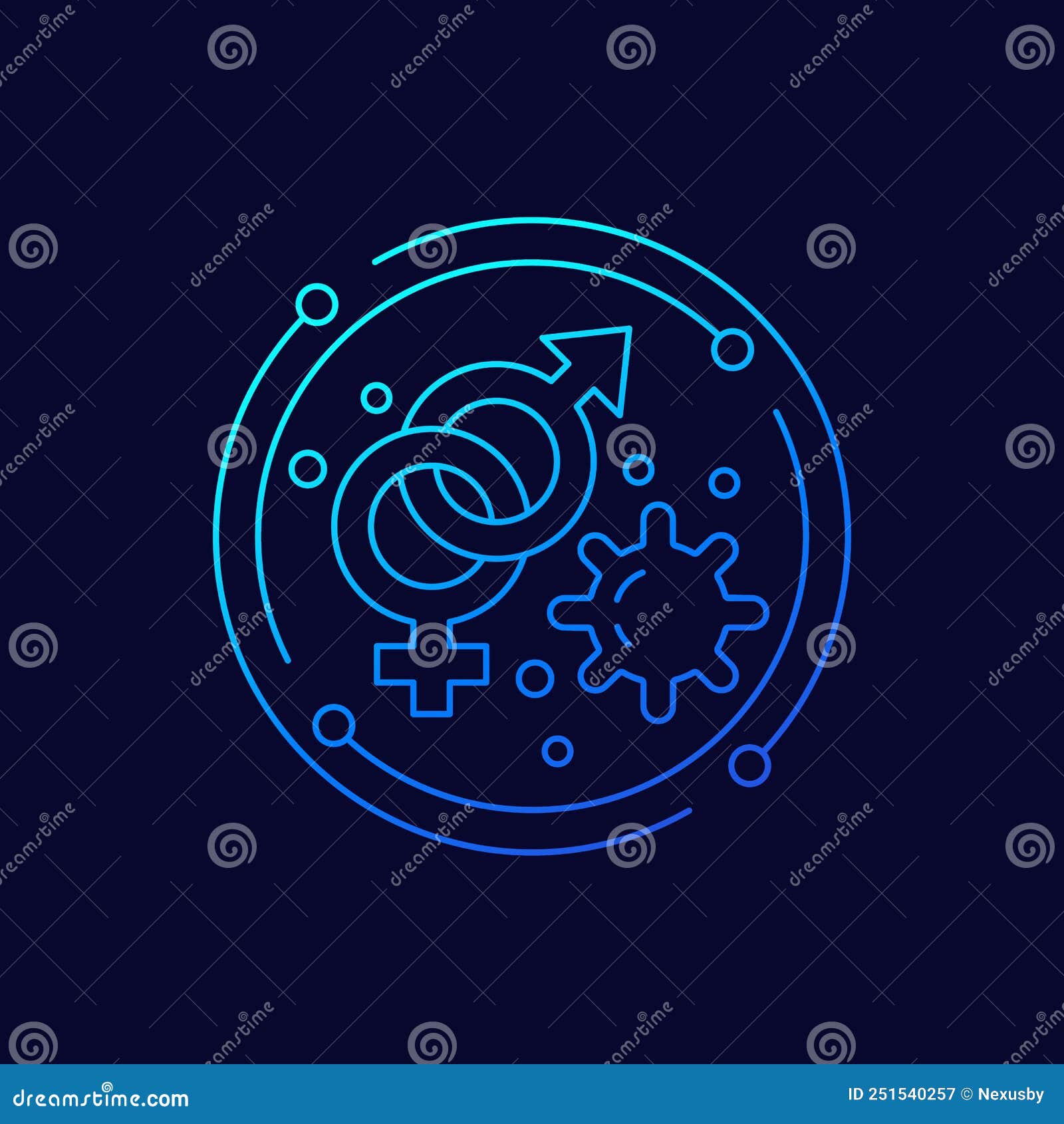 Sexual Transmitted Disease, STD Line Vector Icon Stock Vector ...
