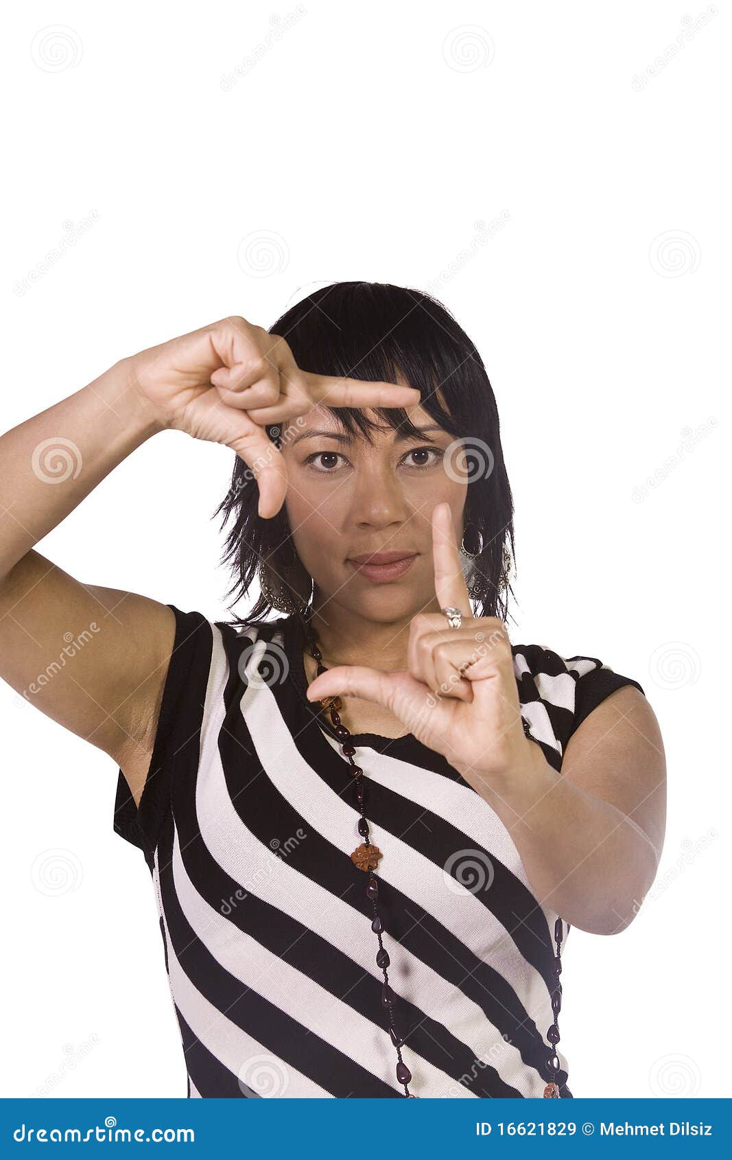 Attractive Woman Framing Her Hands Stock Image - Image of frame, person ...