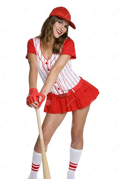 Baseball Girl Stock Image Image Of White Woman Girl 6780203