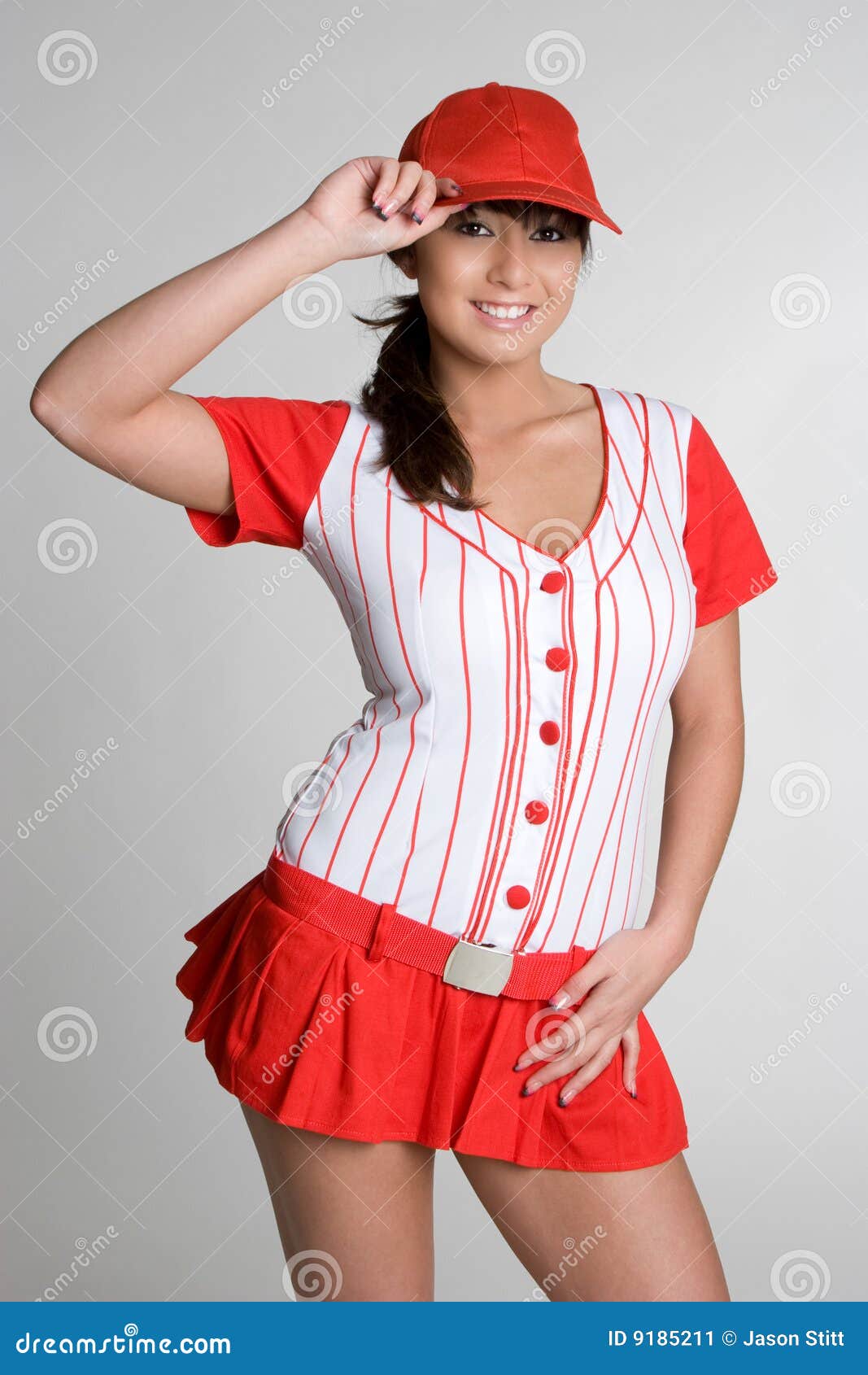 Baseball Girl Stock Image Image Of Uniform Player Grey 9185211