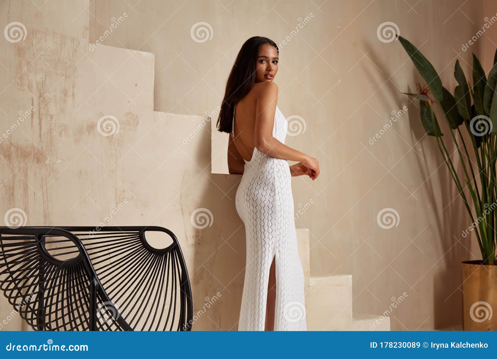 Beautiful Woman Brunette Tanned Skin Makeup Cosmetic Fashion Clothes