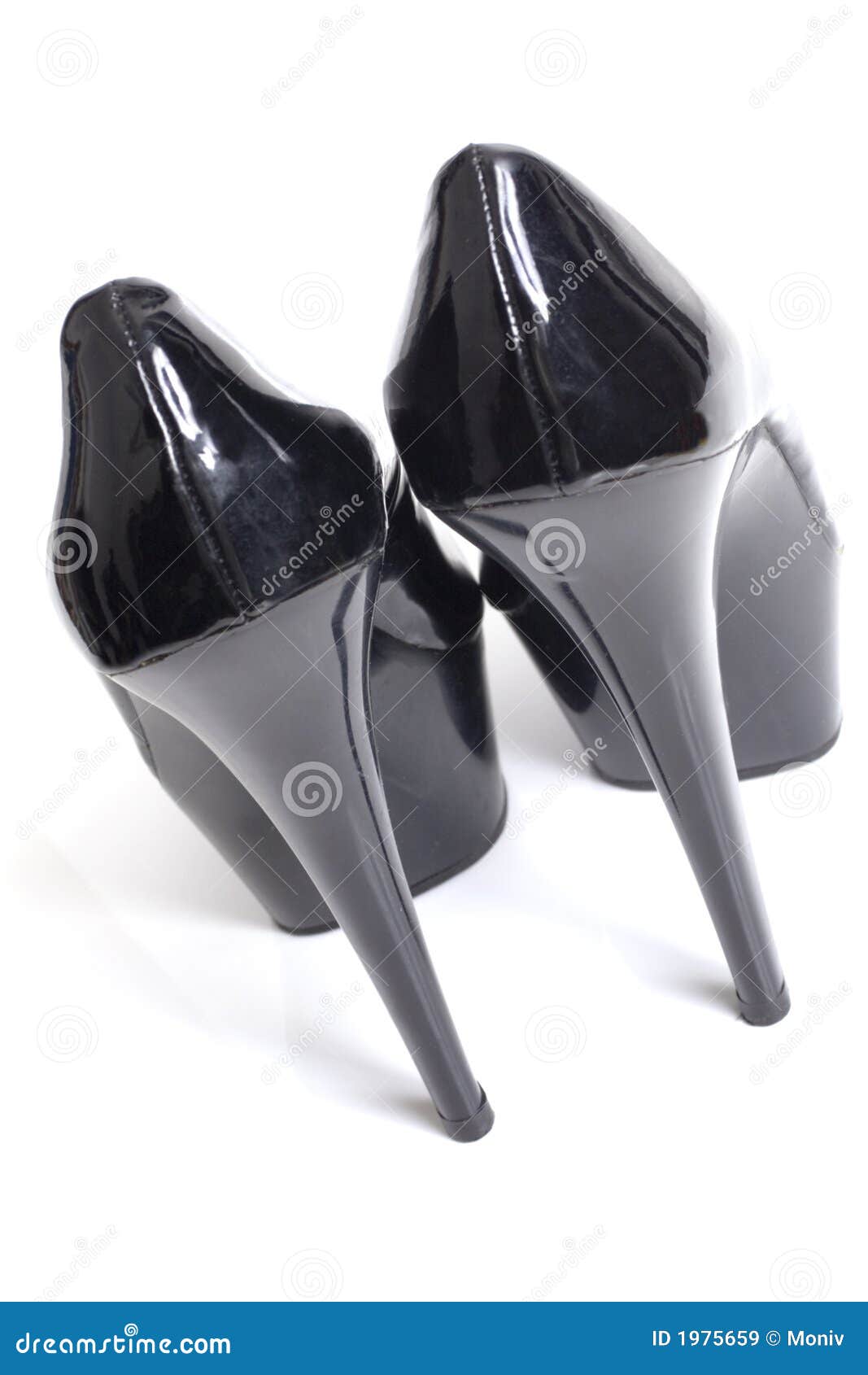 Black Stiletto High Heels from the Back Stock Image - Image of high ...