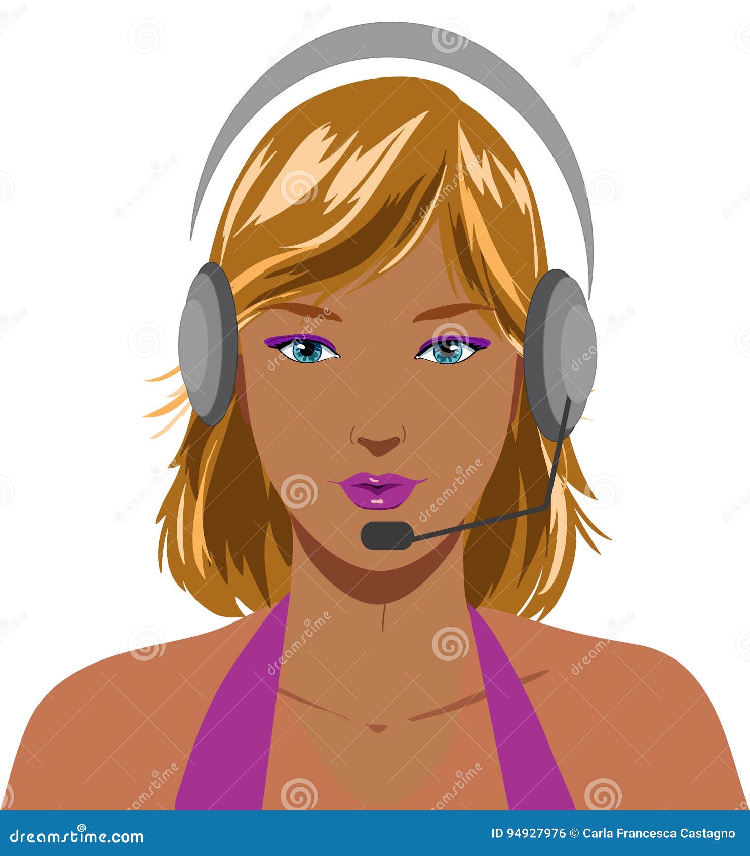 Telephone Operator Vector Illustration | CartoonDealer.com #20392300