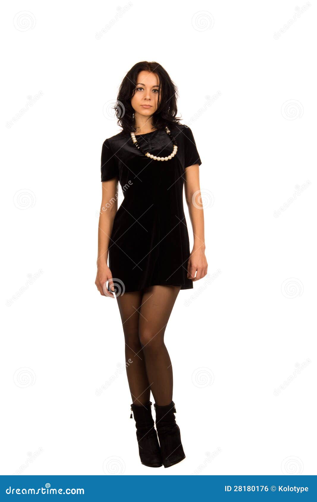 Brunette with a Shapely Figure Stock Photo - Image of elegant, girl ...