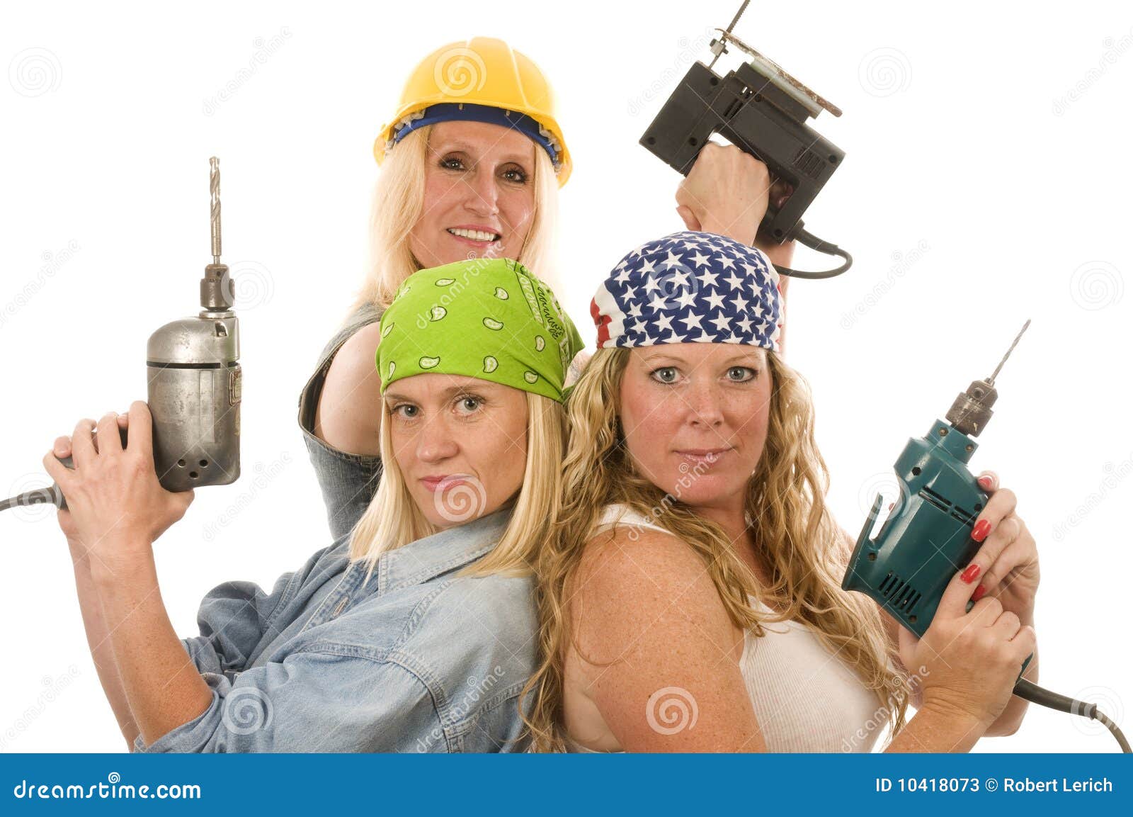 Contractor Construction Lady with Tools Stock Image - Image of ...