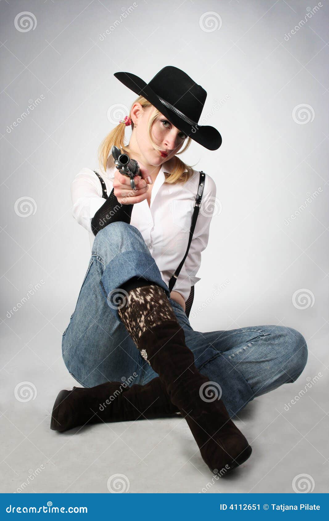 Cowgirl stock image. Image of manhood, blonde, model, danger - 4112651