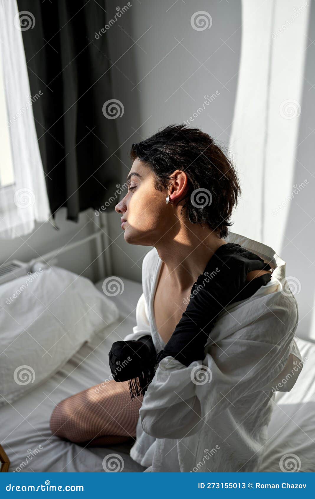 Crazy Mad Man Has Fun at Home Stock Image - Image of indoors, hand ...