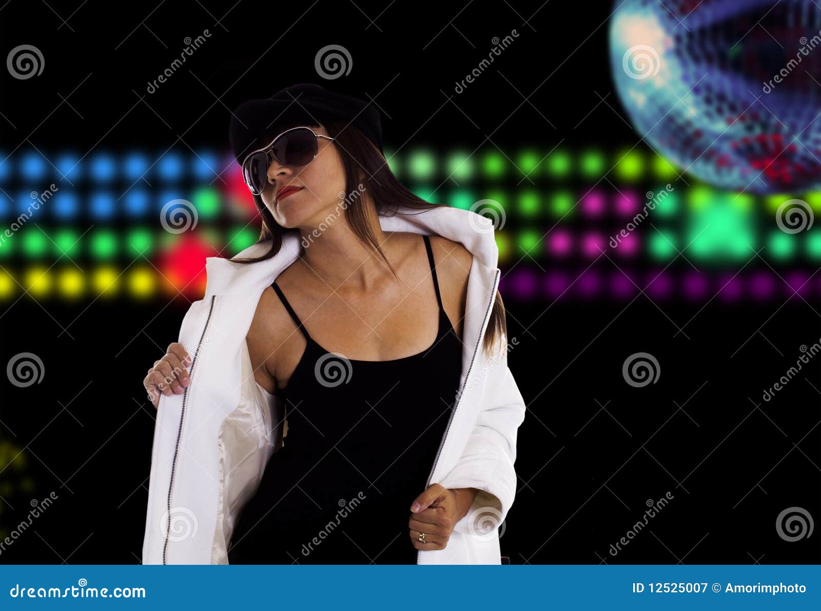 Disco chick stock image. Image of model, music, background - 12525007