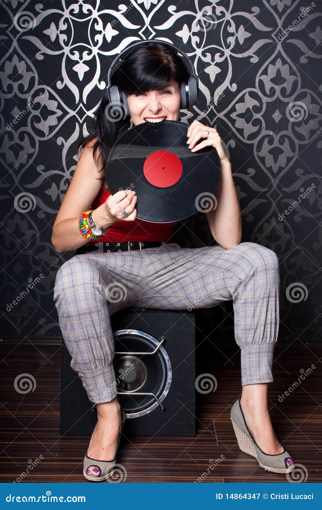 Dj Stock Image Image Of Brunette Calm Bass Indoor 14864347