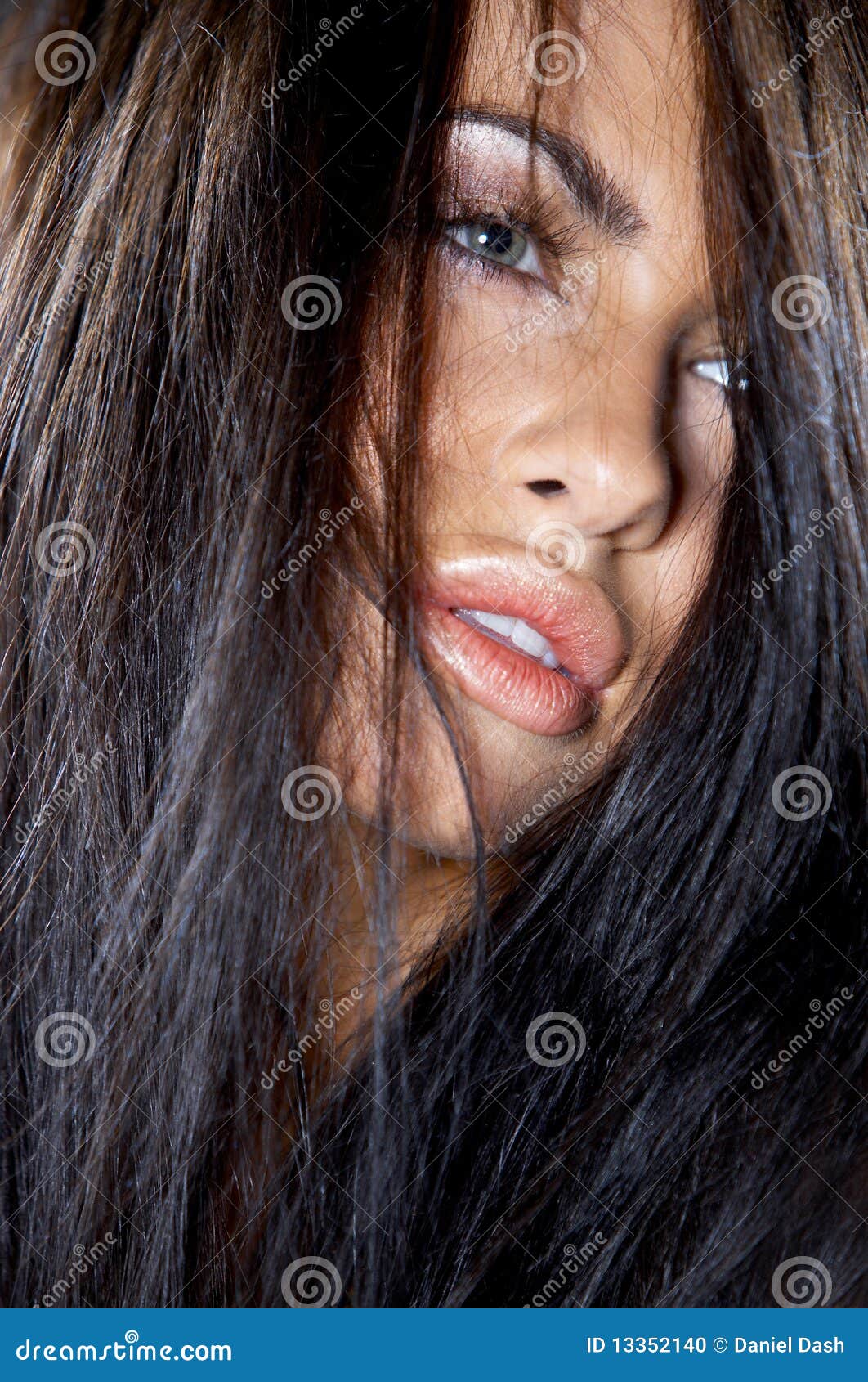 Face stock photo. Image of freshness, hair, sensuality - 13352140