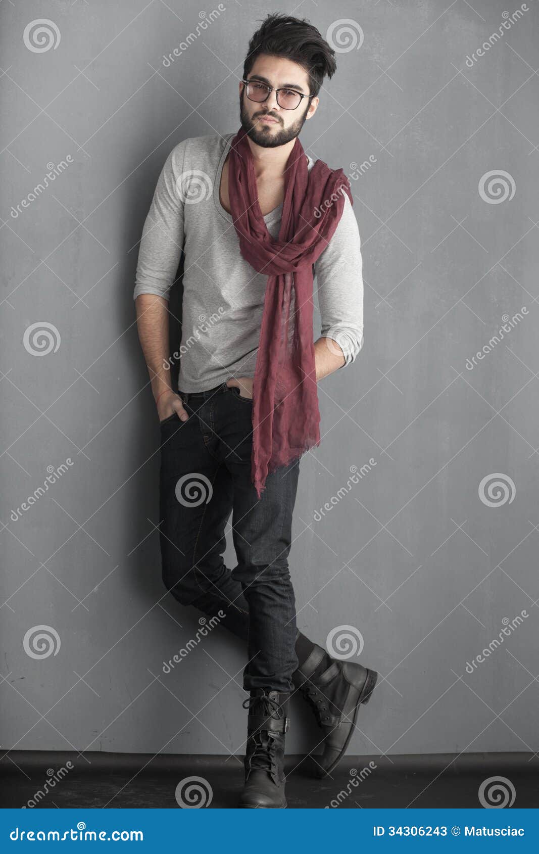 Fashion Man Model Dressed Casual Posing Dramatic Stock Image - Image of ...