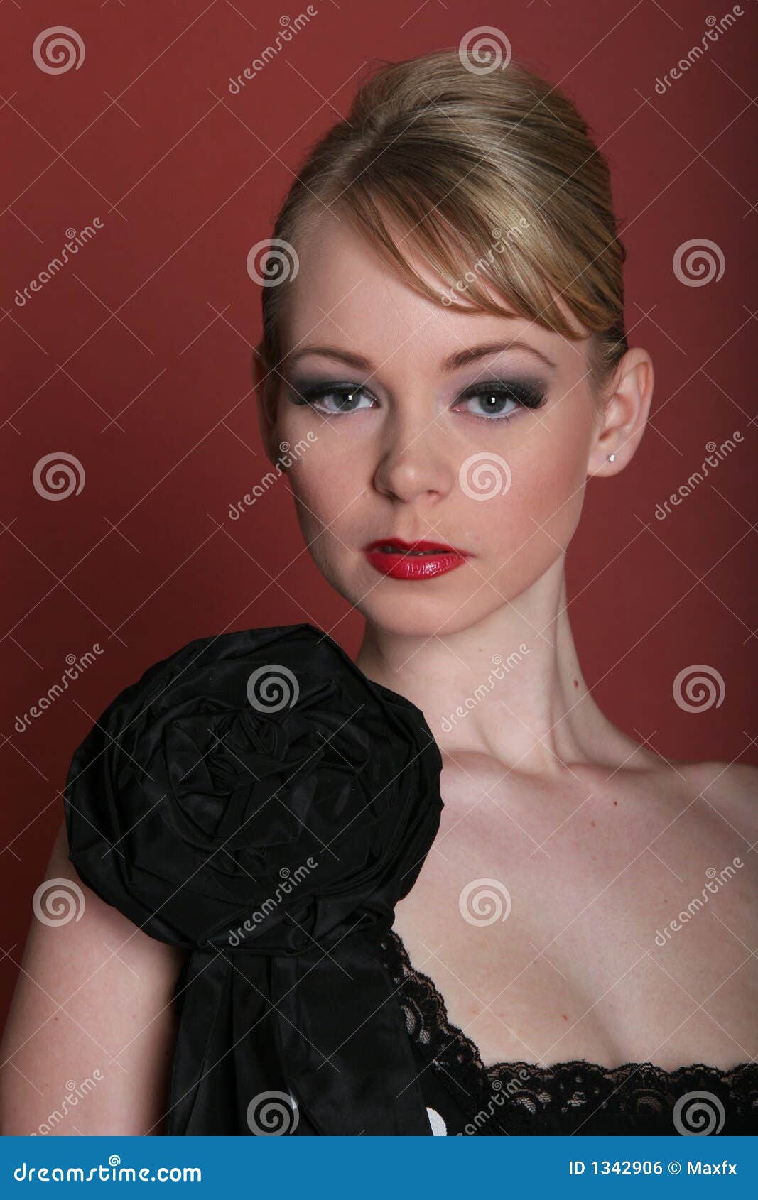 Fashion model headshot stock photo. Image of dress, attractive - 1342906