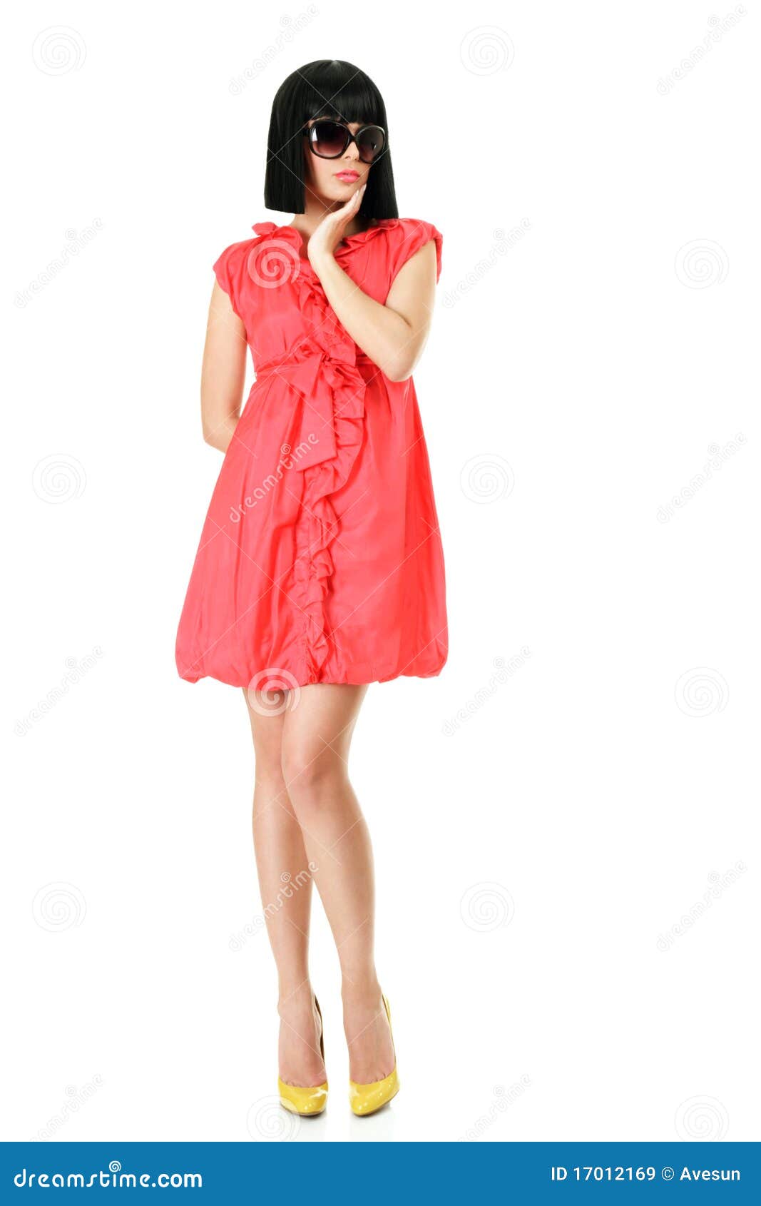 Fashion model in pink mini stock image. Image of glamor - 17012169