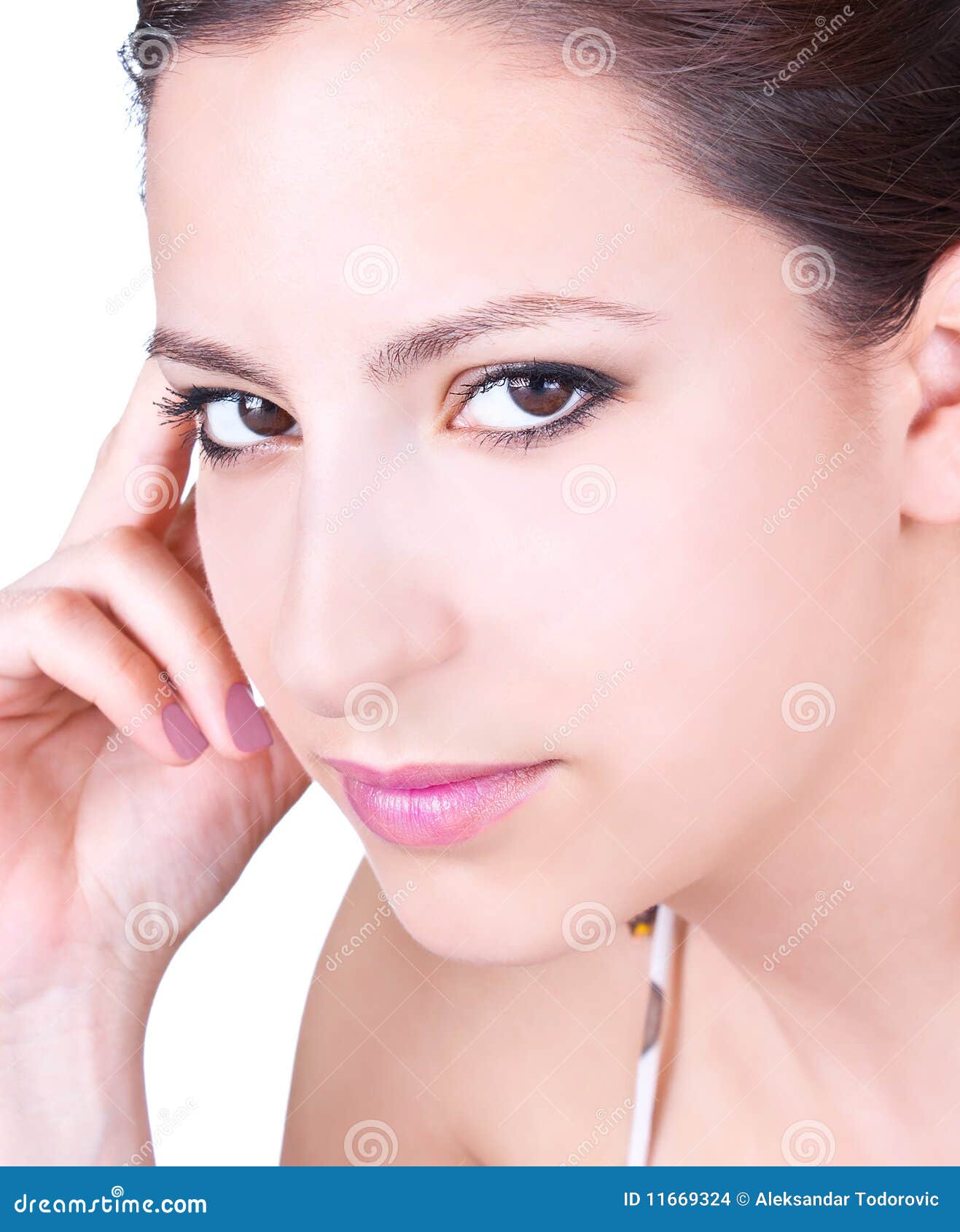 Female with Beautiful Dark Eyes Stock Photo - Image of youth, glamour ...