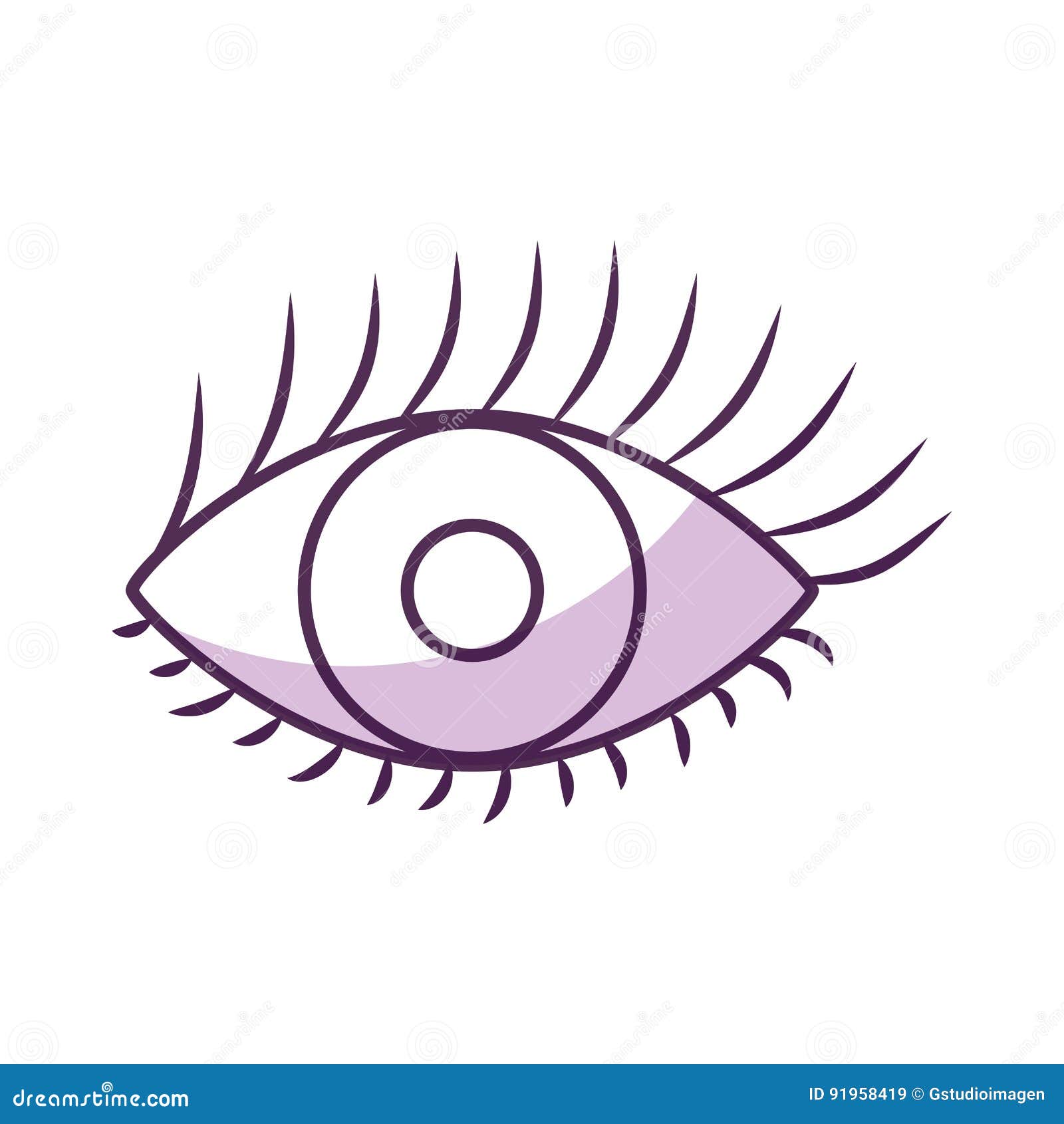 Female eye icon stock vector. Illustration of beautiful - 91958419