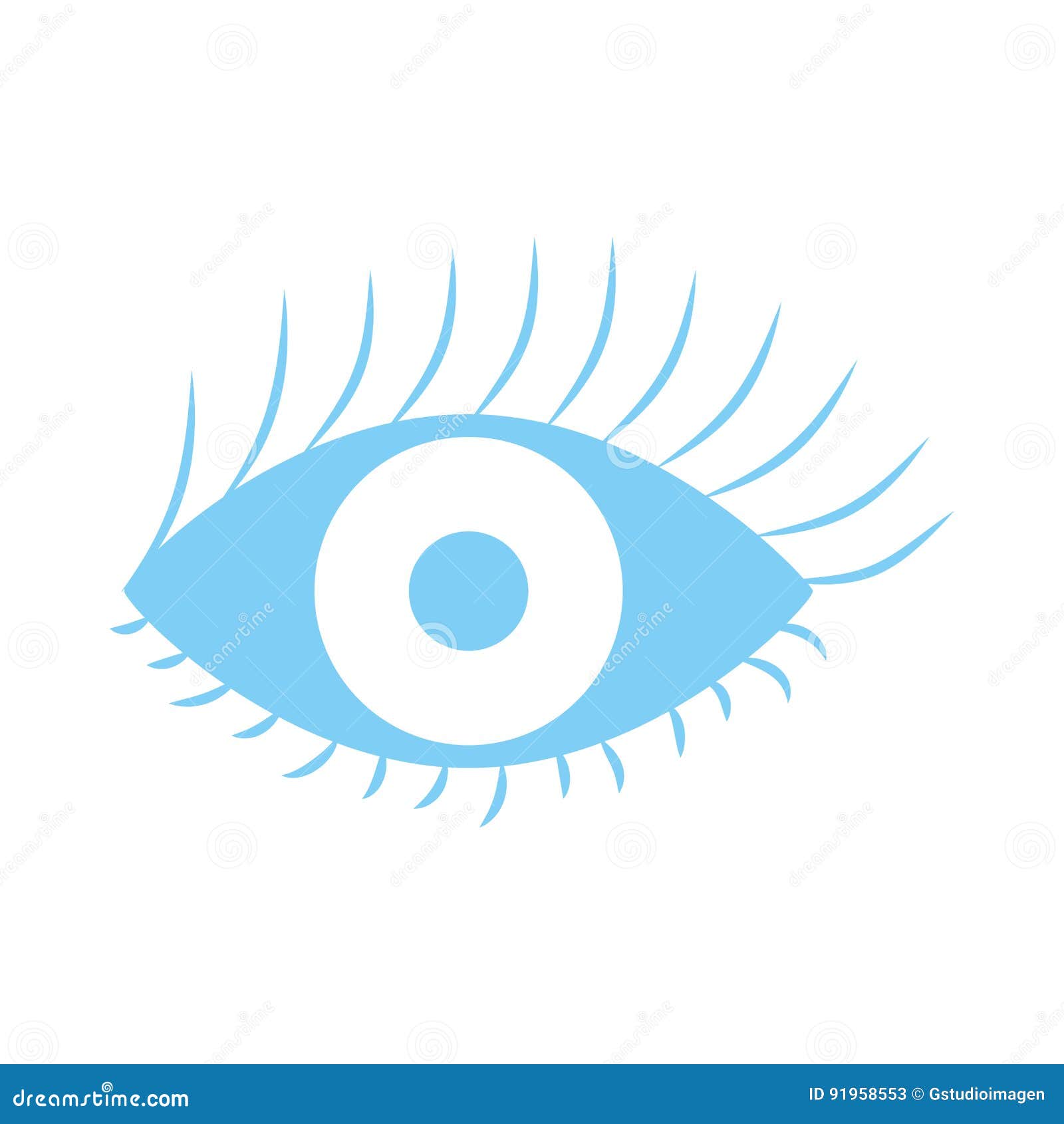 Female eye icon stock vector. Illustration of makeup - 91958553
