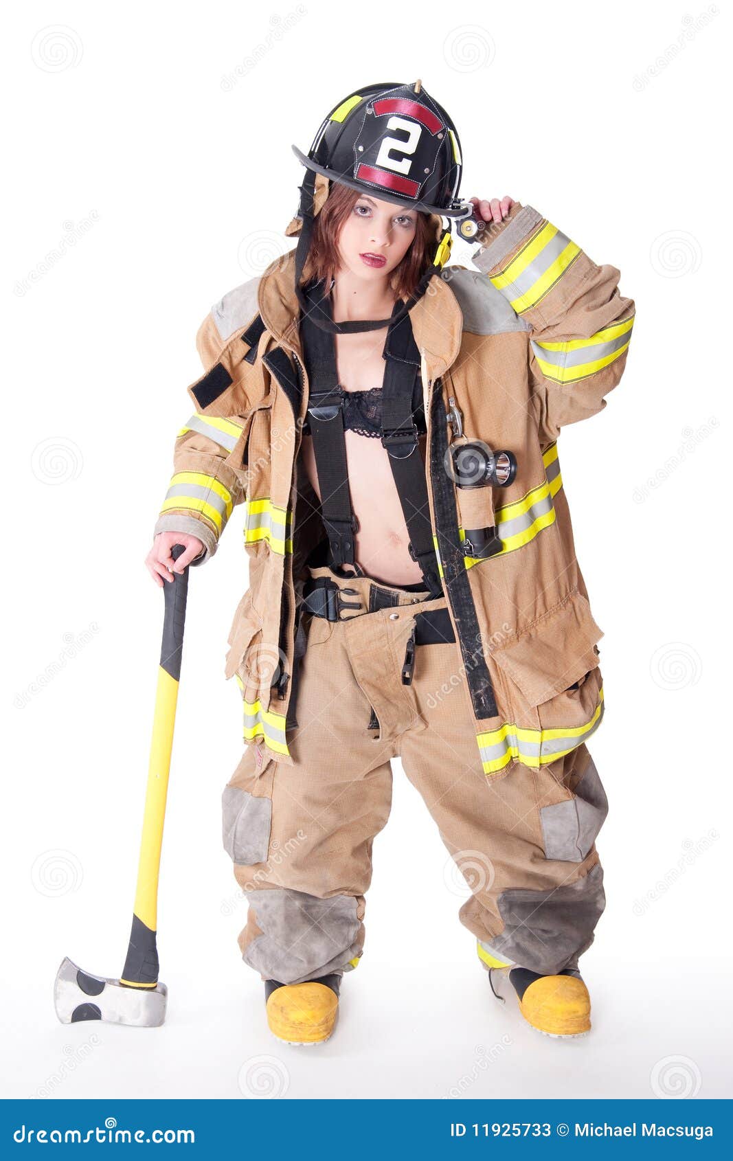 Female Firefighter stock image. Image of firefighter - 11925733