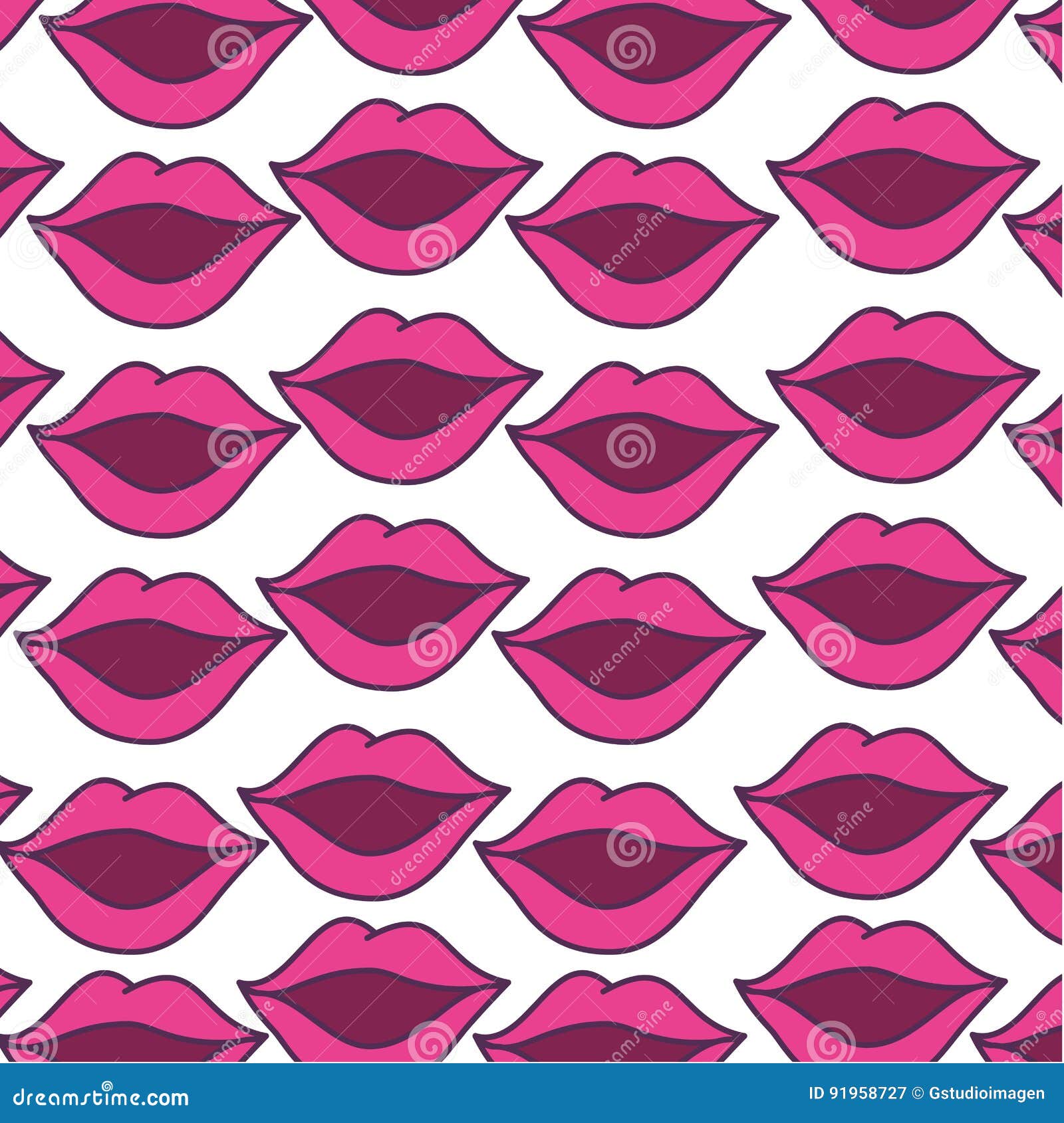 Female lips pattern stock vector. Illustration of lover - 91958727