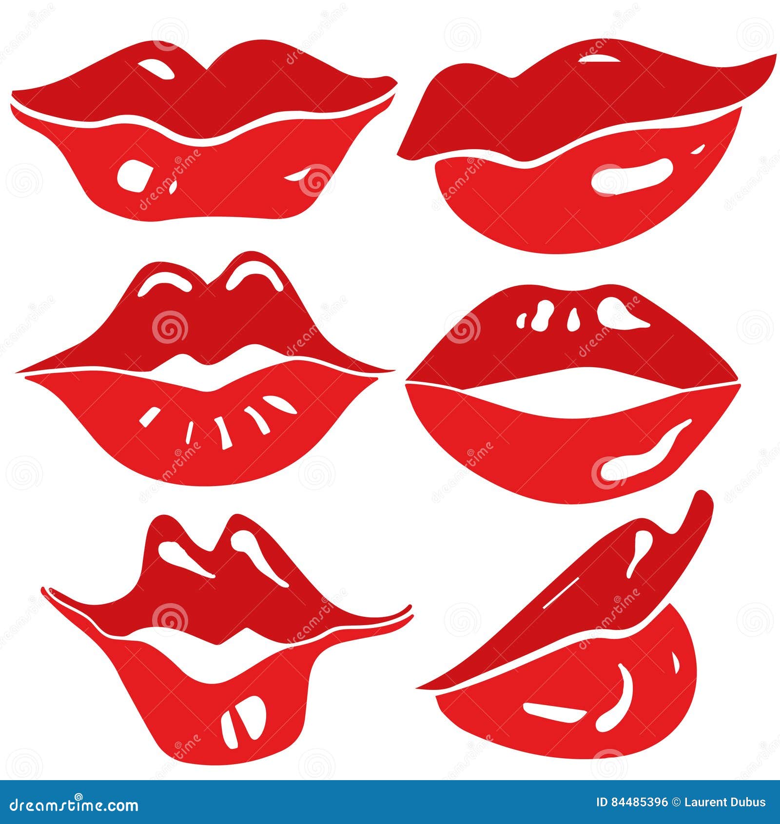 Female lips set - vector stock vector. Illustration of beauty - 84485396
