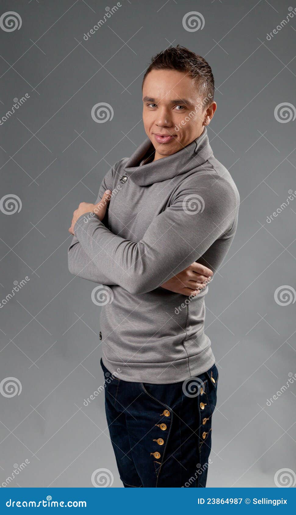 Fit and Neat Young Man in Studio Stock Image - Image of strong, male ...