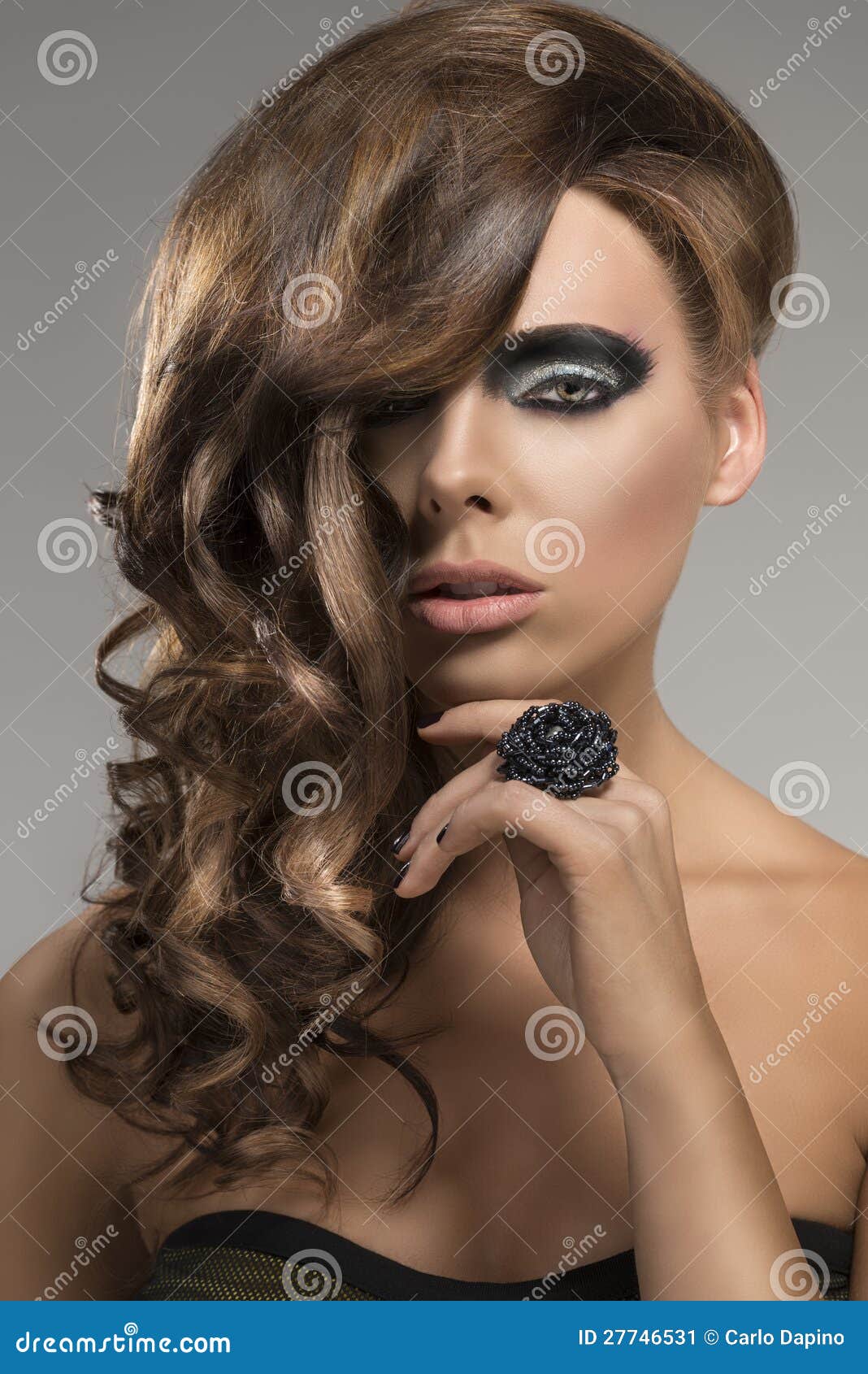 Girl with Creative Hairstyle, Stock Image - Image of alluring ...