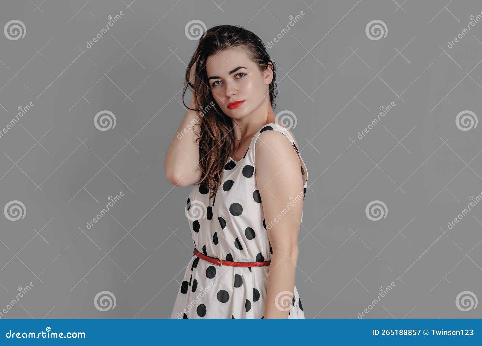 Girl Looks Sideways at the Camera Stock Image - Image of lips, lady ...