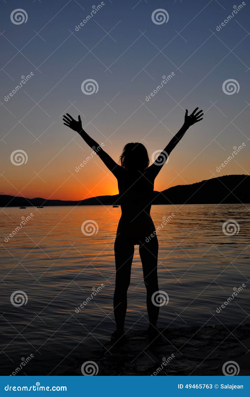 Girl Posing at Sunset on the Beach Stock Image - Image of energy ...