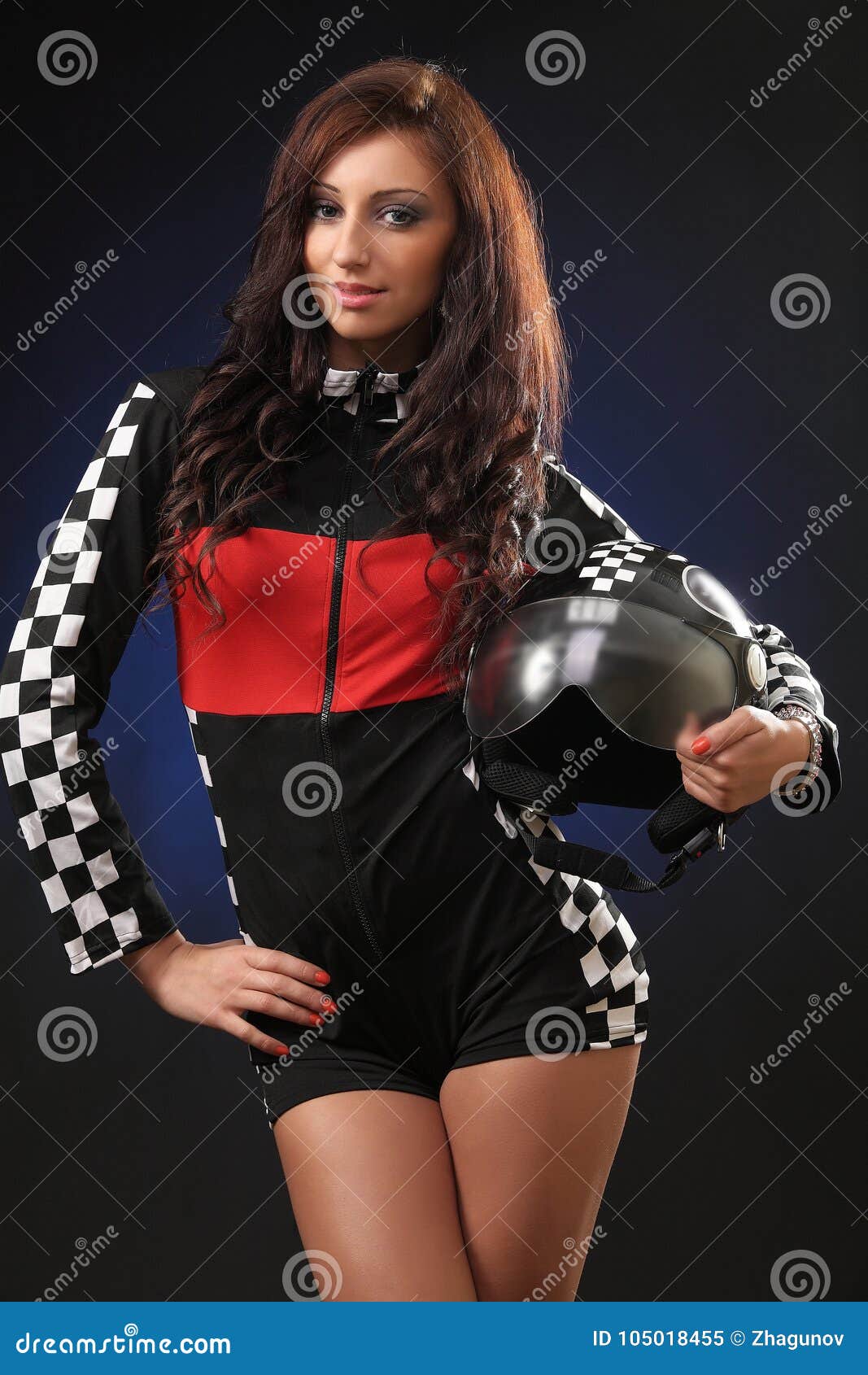 Girl in a racing suit stock image. Image of coat, lifestyle - 105018455