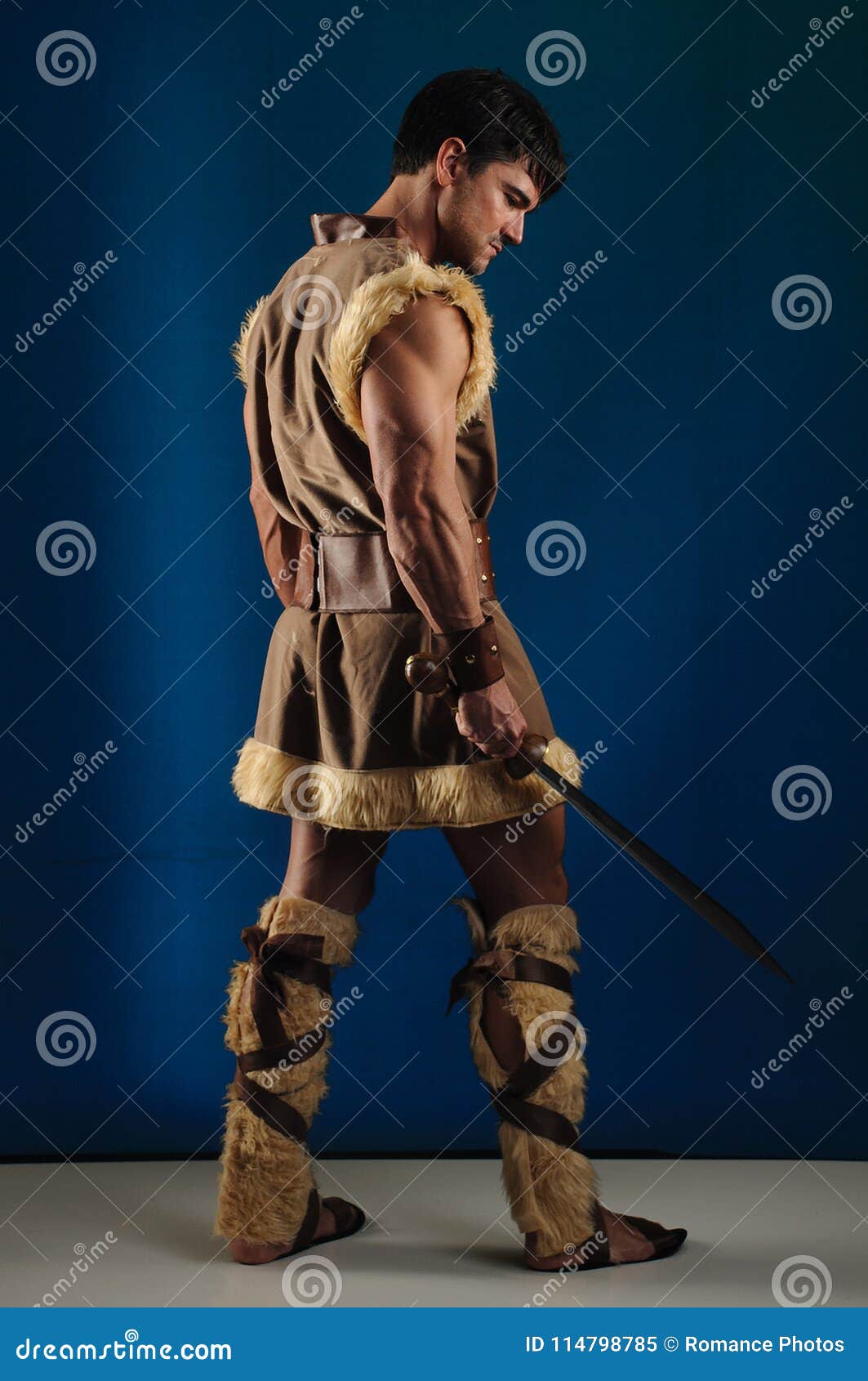 The Gladiator Strikes a Unique Pose Stock Image - Image of brave, dark ...