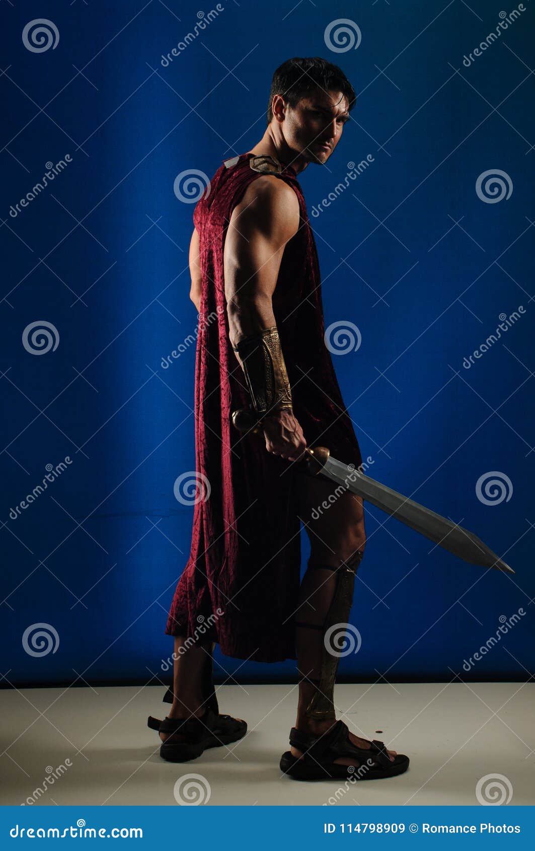 The Gladiator Strikes a Unique Pose Stock Image - Image of paranormal ...
