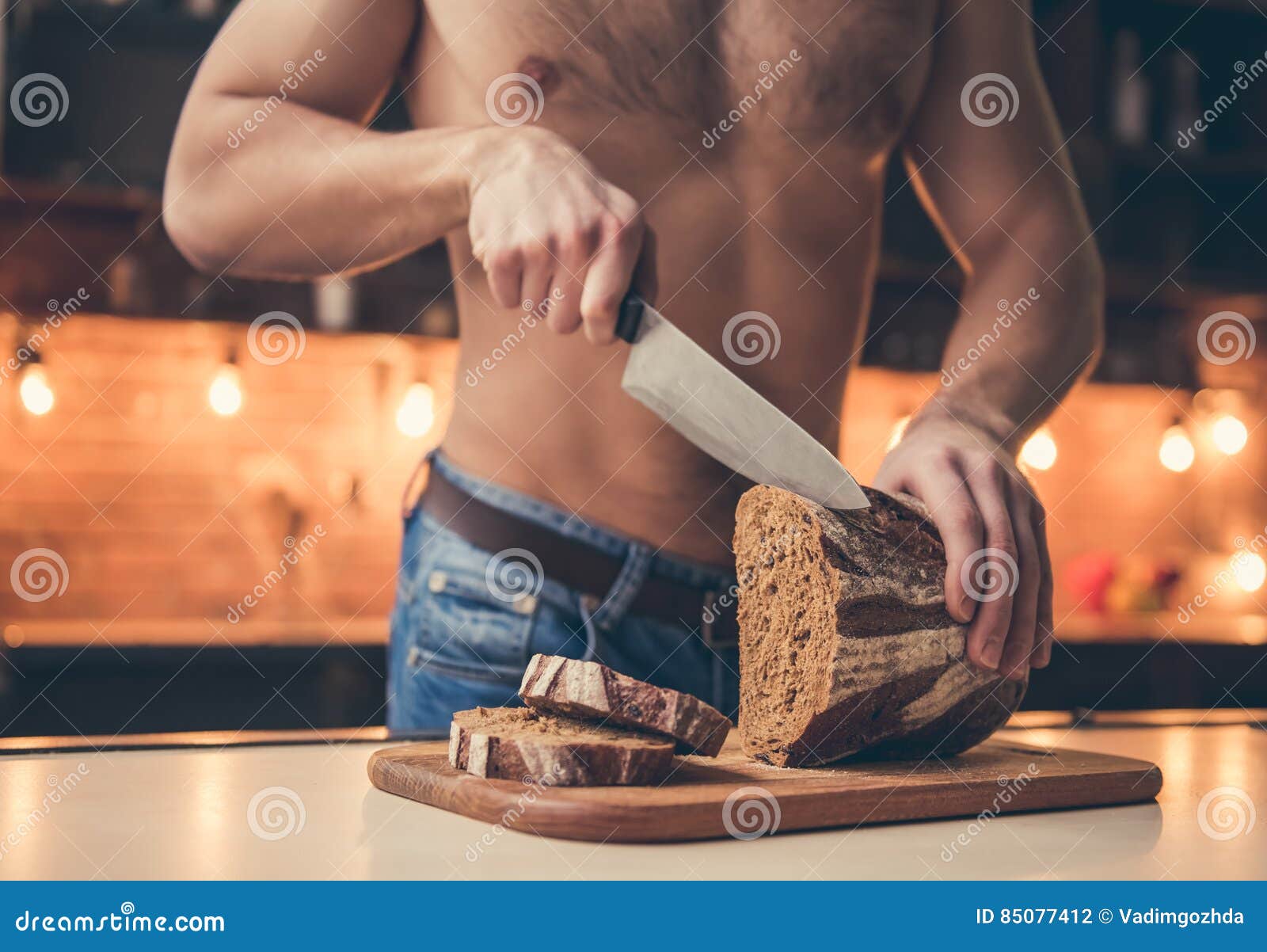 Guy cooking stock photo. Image of fashion, healthy, chest - 85077412