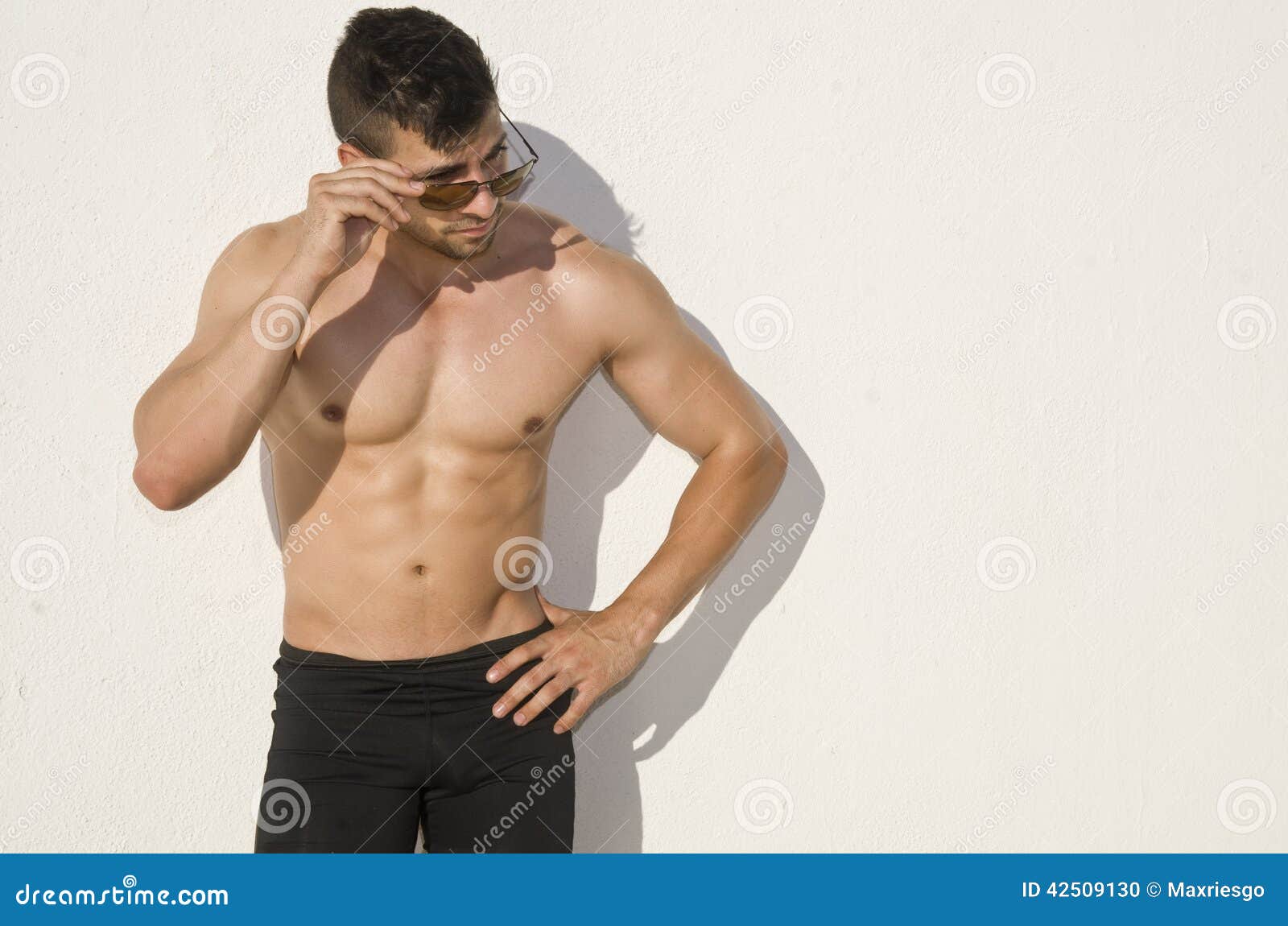 Guy outdoors stock photo. Image of pectoral, jeans, person - 42509130